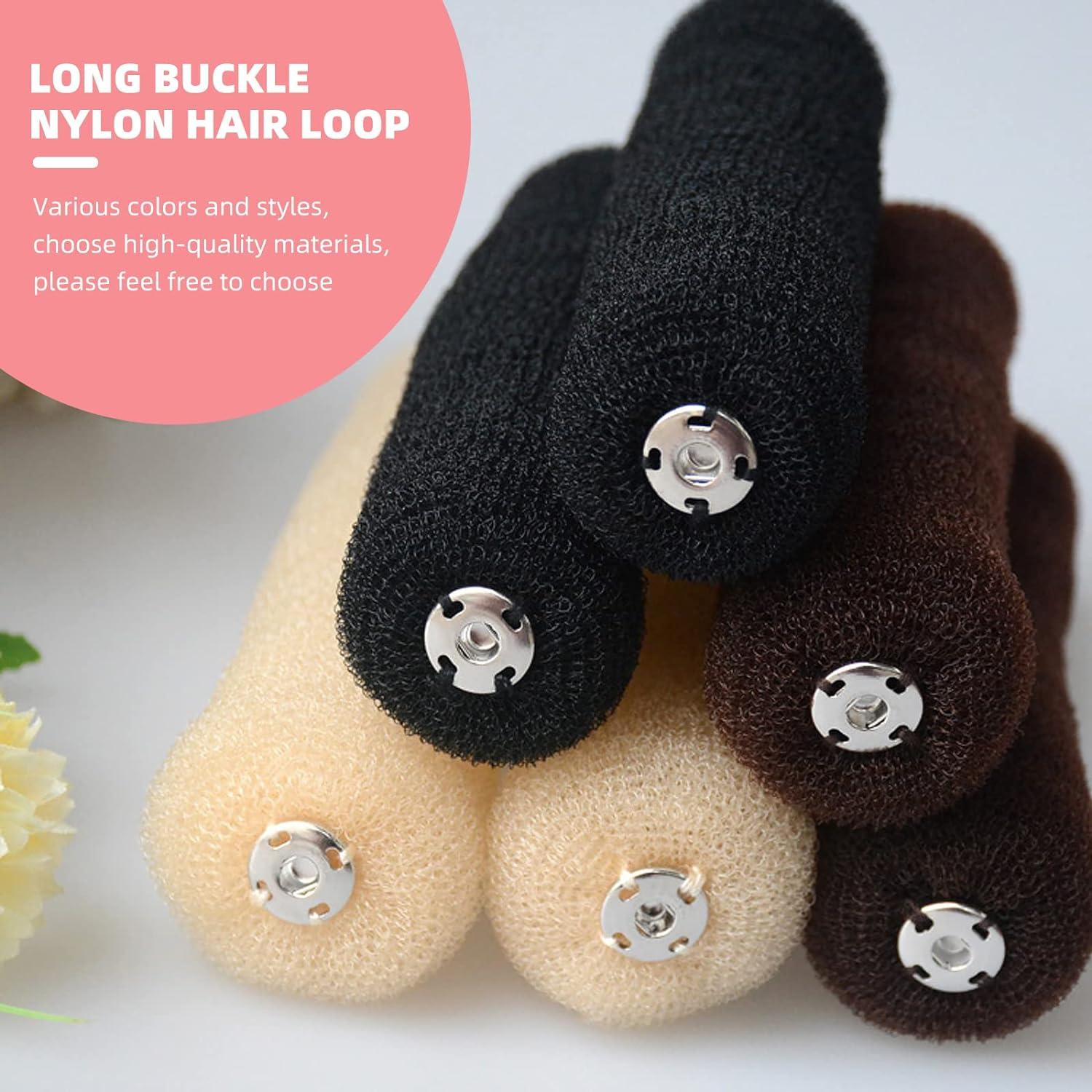 2 Pack Hair Bun Maker Foam Sponge Buns - Black & Coffee | Strong ...