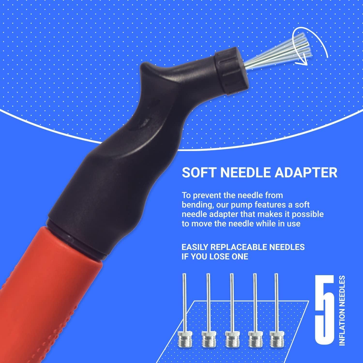 SPORTBIT Ball Pump with 5 Needles - Push & Pull Inflating System ...