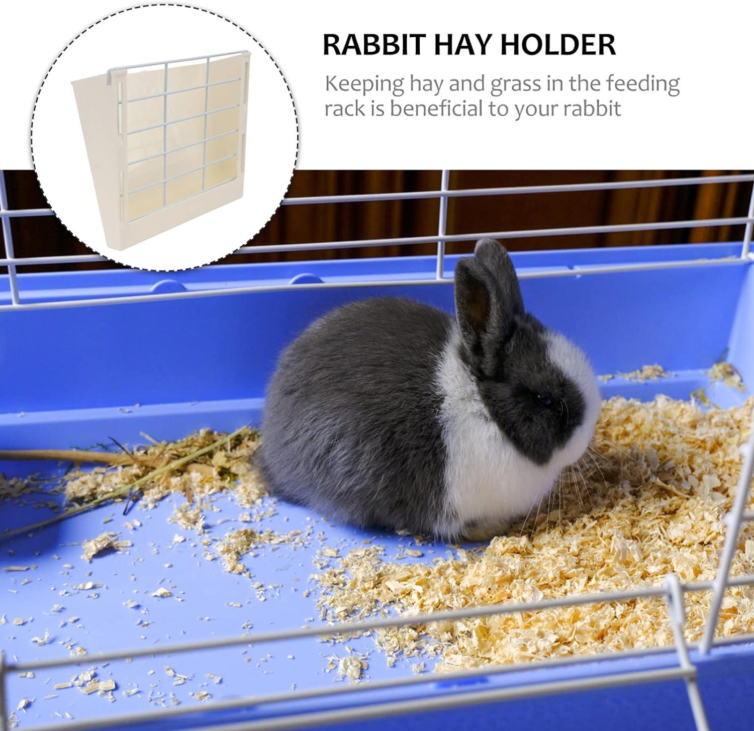POPETPOP Rabbit Hay Rack Feeder for Bunny Guinea Pigs and Chinchillas ...