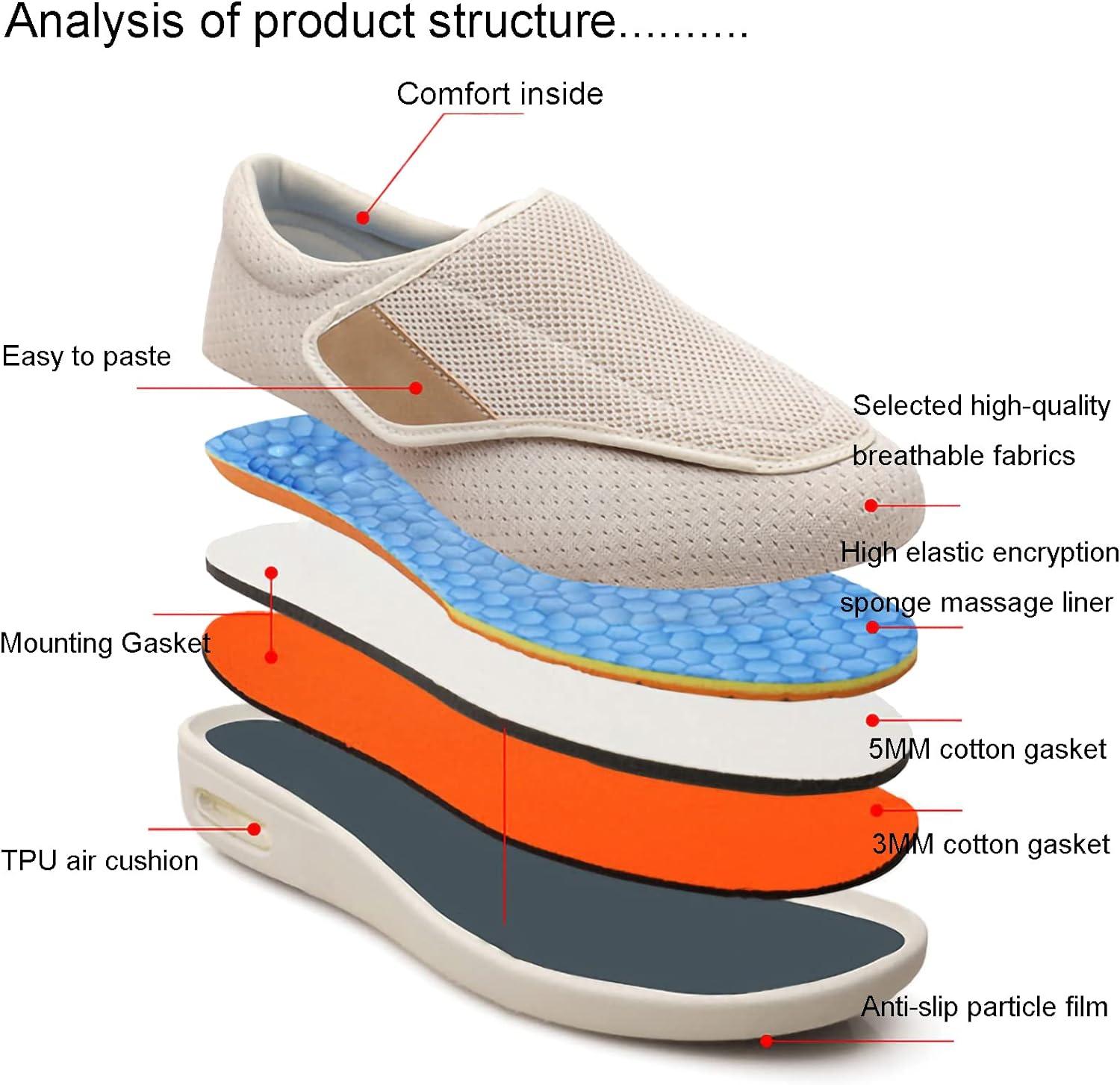 TDHLW Extra Wide Width Orthopedic Diabetic Shoes for Women Men - Air ...