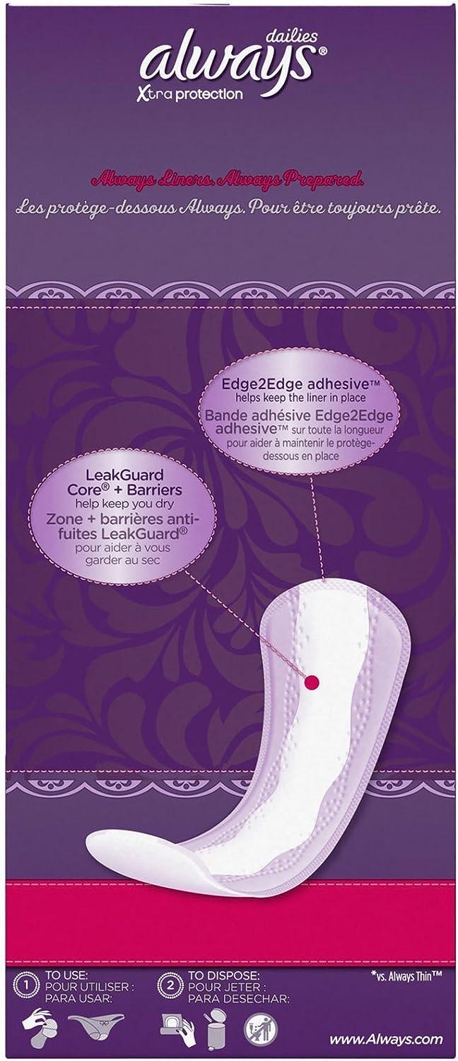 Always Pantiliner Max Protection Extra Long Dri-Liners Unscented - 68 ...