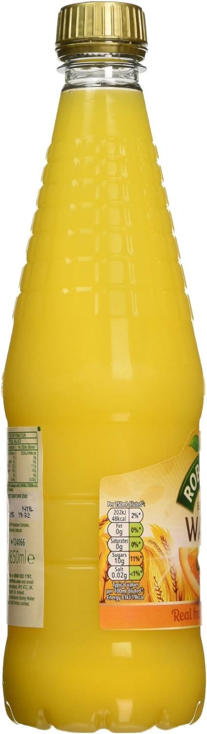 Robinsons Orange Barley Water Fruit Drink 850ml Bottle - Pack of 1