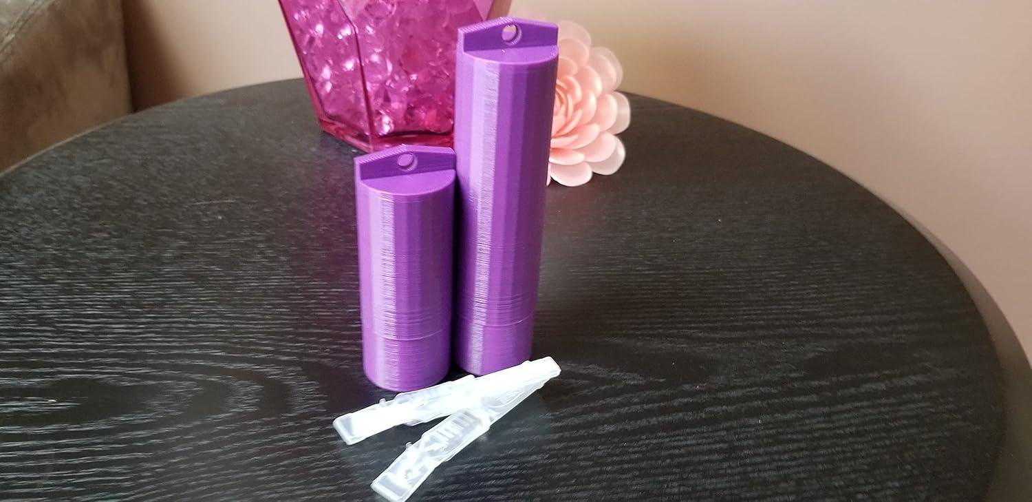 Travel Eye Drop Vials Holders - Pack of 2 - Short & Tall Sizes - Screw ...