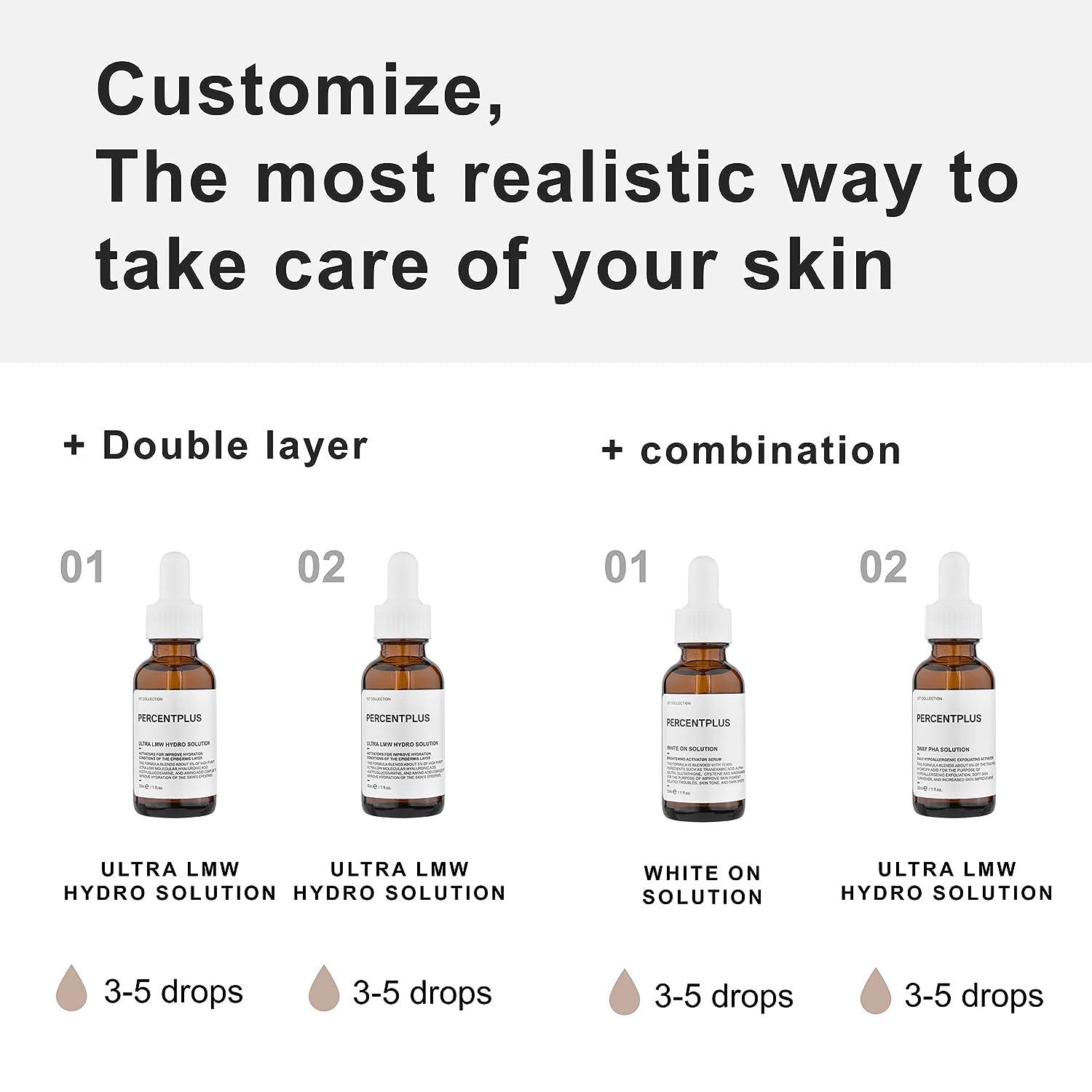 PERCENTPLUS Ultra LMW Hydro Solution Serum - Hydration Factor with Hyaluronic Acid & Amino Acid ...