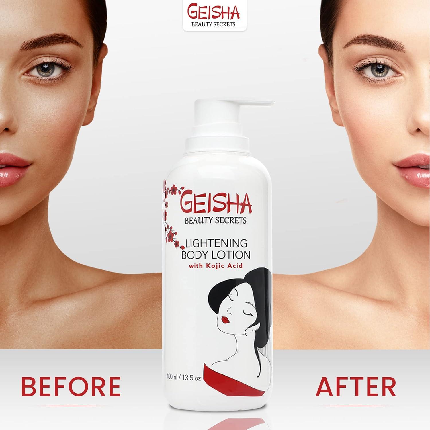 Geisha Kojic Acid Skin Lightening Body Cream 400ml | Daily Moisturizer ...
