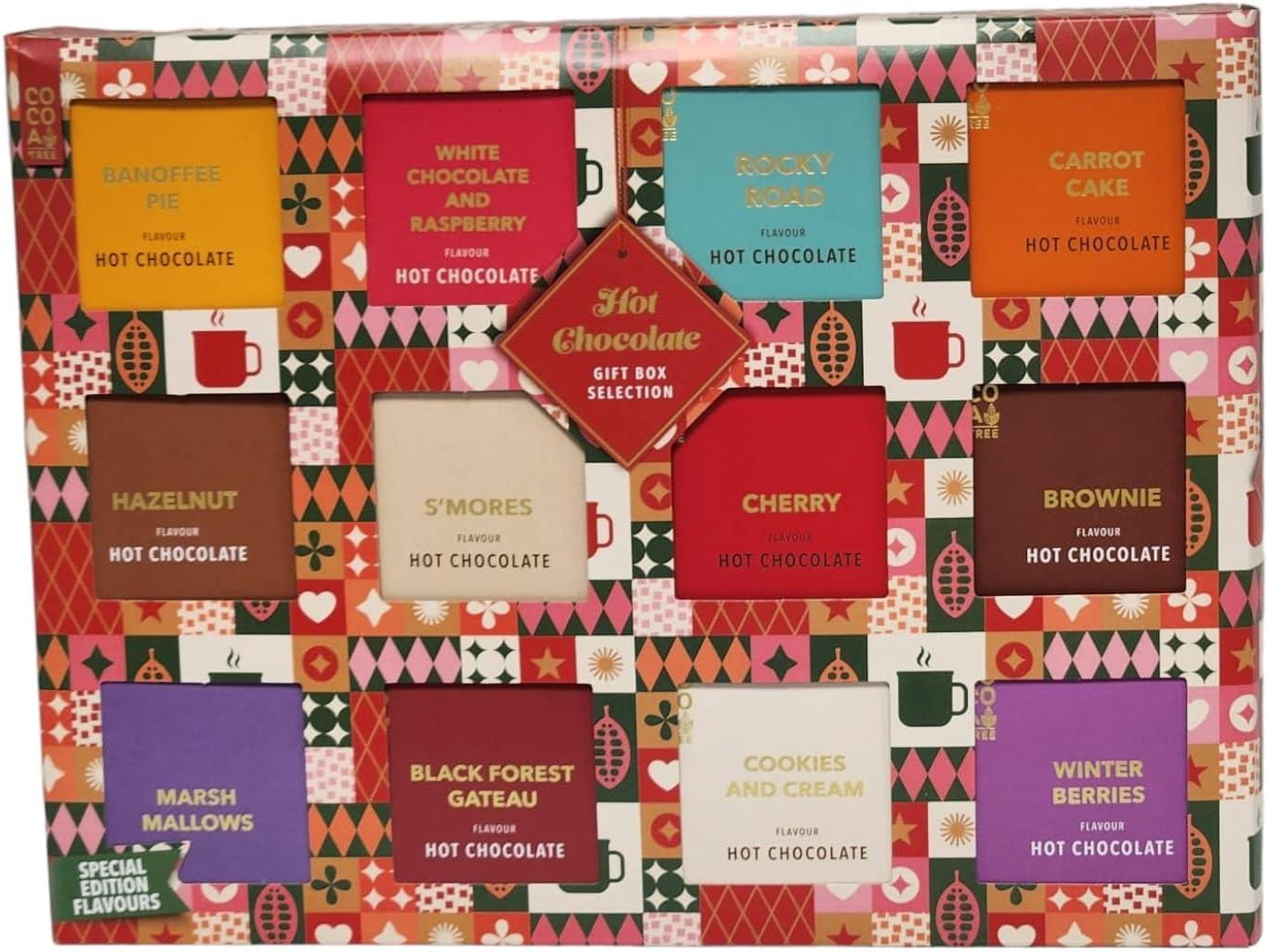 Hot Chocolate Gift Box Selection with Marshmallows Assorted Flavors ...