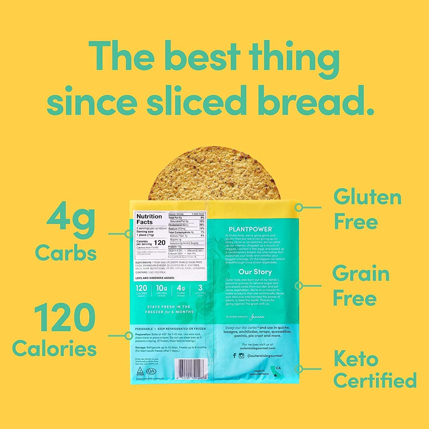 Outer Aisle Gourmet Cauliflower Sampler Pack - Keto, Low Carb, Grain ...