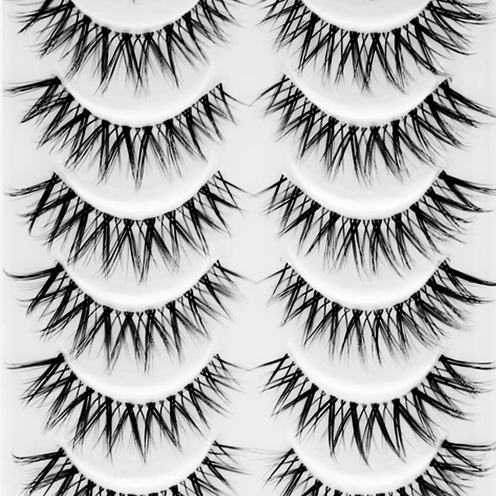 10 Pairs Bluesmurfs 3D Cat Eye Volume Individual Short Natural Faux ...