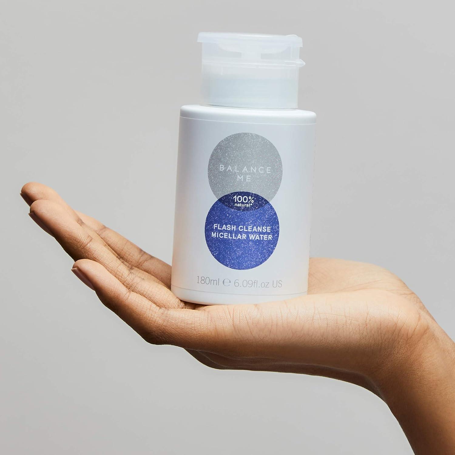 Balance Me Flash Cleanse Micellar Water - Vegan Facial Cleanser 180ml ...