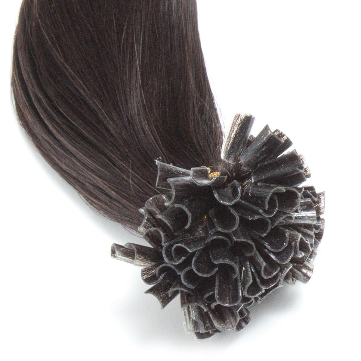 Natural Black Keratin Bonding Extensions | 100% Remy Human Hair | 100 ...