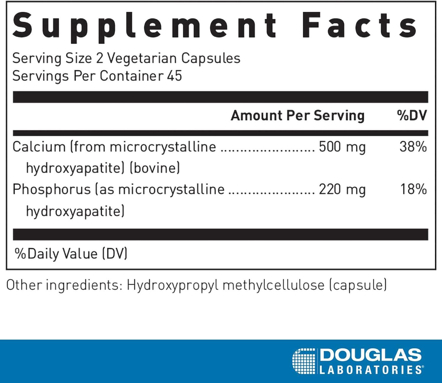 Douglas Laboratories Calcium Microcrystalline Hydroxyapatite 90 Tablets ...