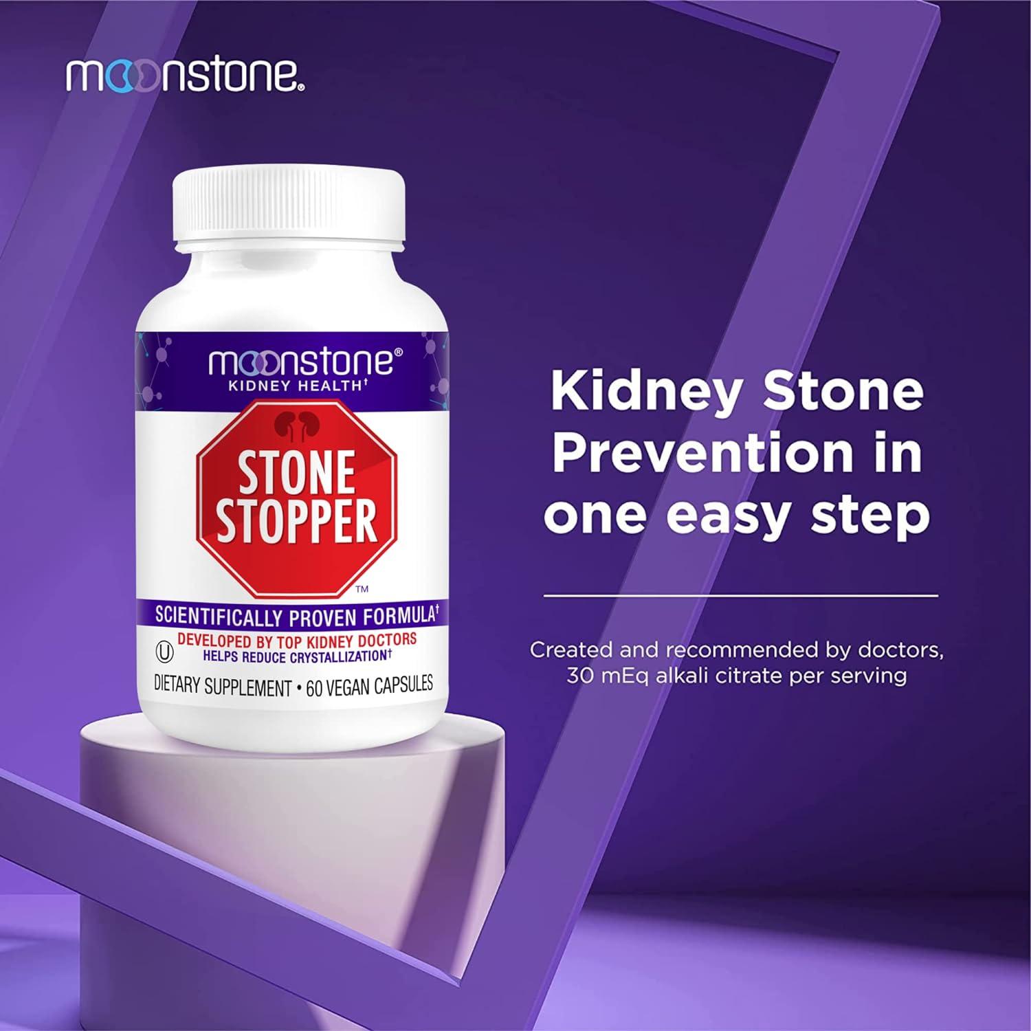 Moonstone Kidney Stone Stopper Capsules - Urologist Recommended 2 Week ...