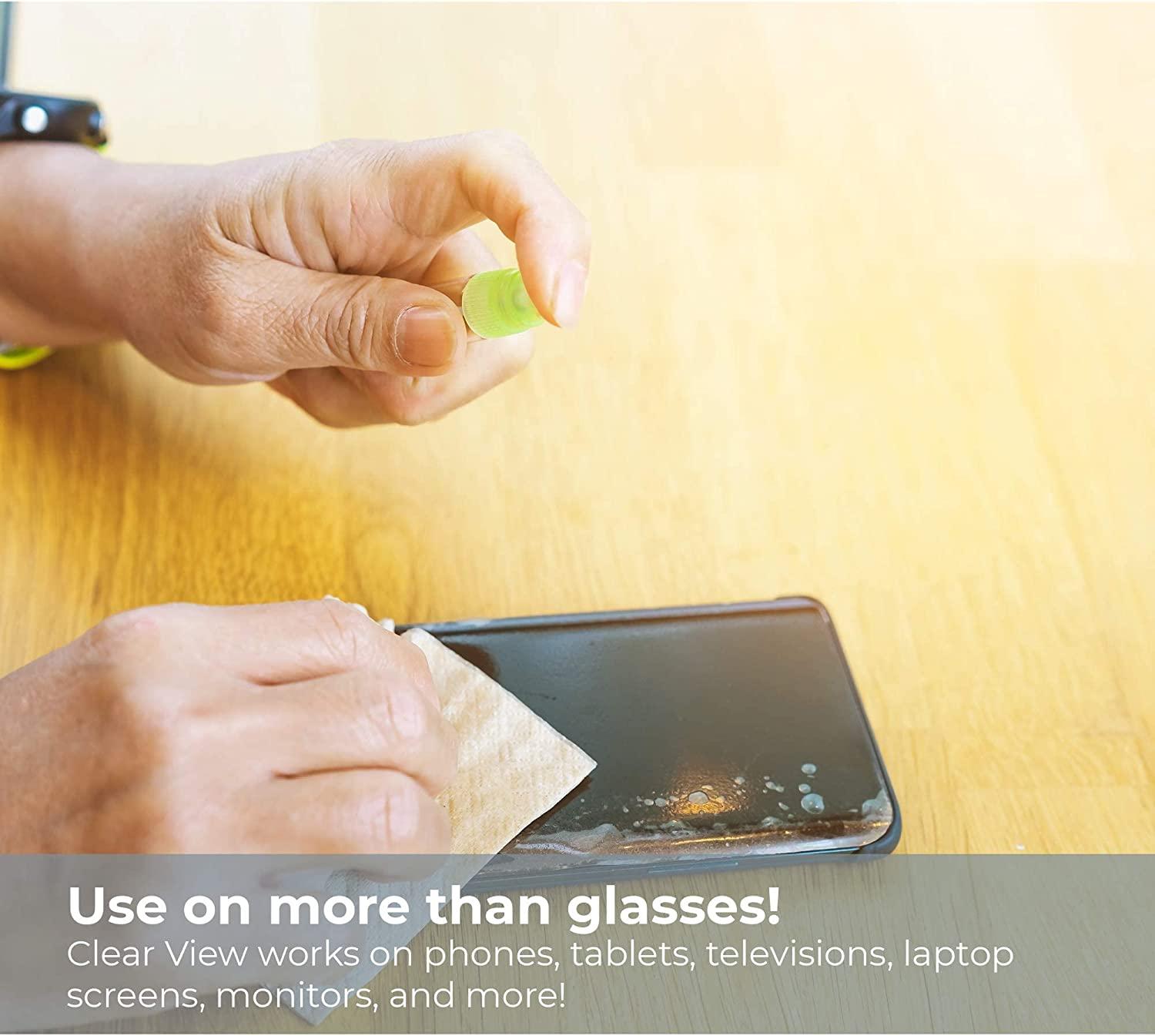 Clear View Screen & Lens Cleaner - Gallon Size for Eyeglasses, Laptops ...