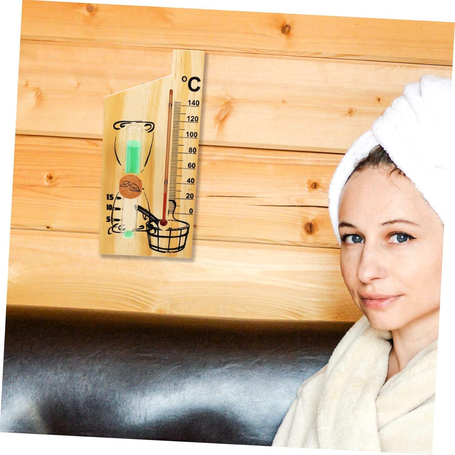 Premium Sauna Timer Glass Tube Hourglass - 15 & 2 Minutes Rotating Sand ...