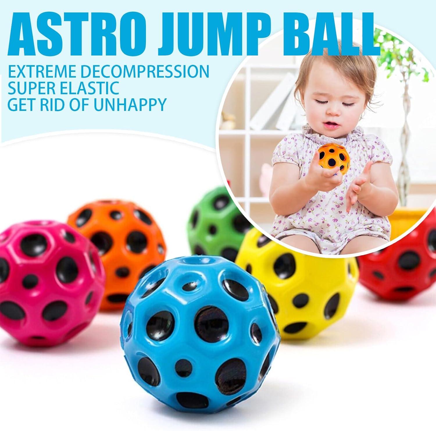 3 Pack Astro Jump Ball | High Bounce Moon Ball | 7 cm Rubber Balls (Red ...