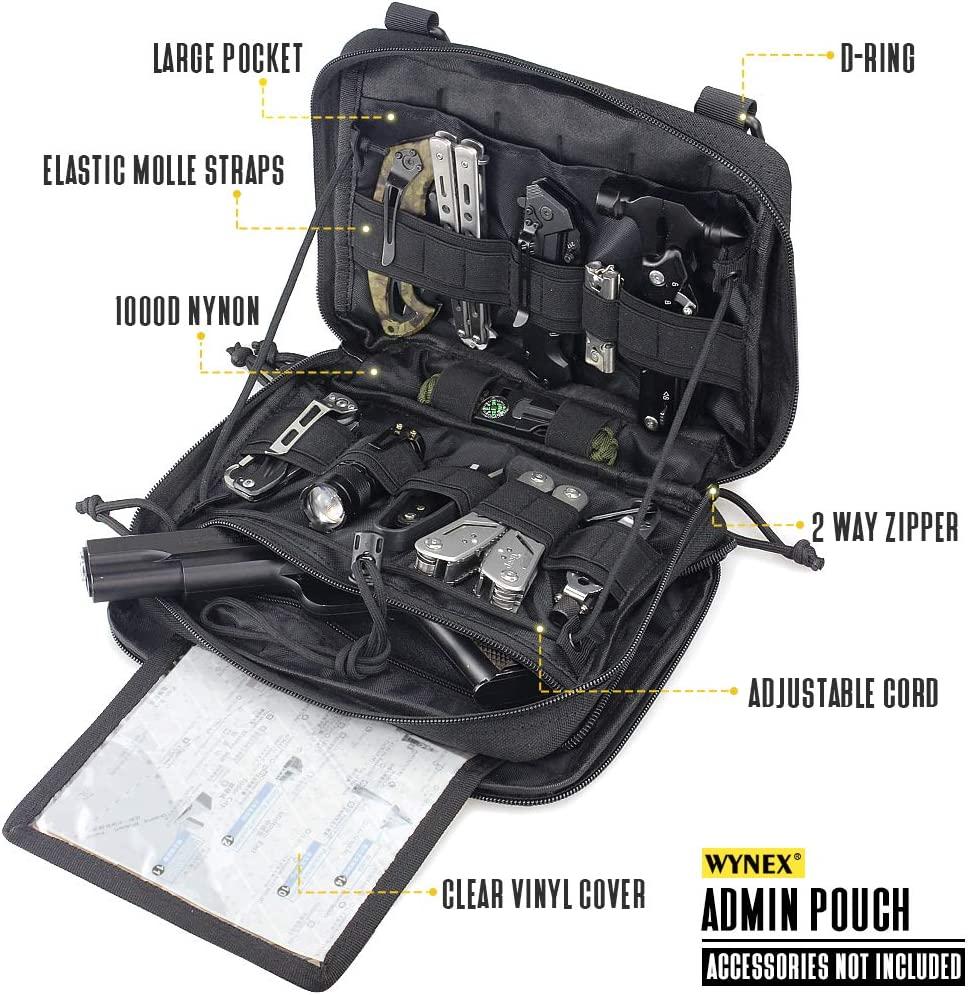 WYNEX Tactical Molle Admin Pouch of Laser Cut Design Utility Pouches ...
