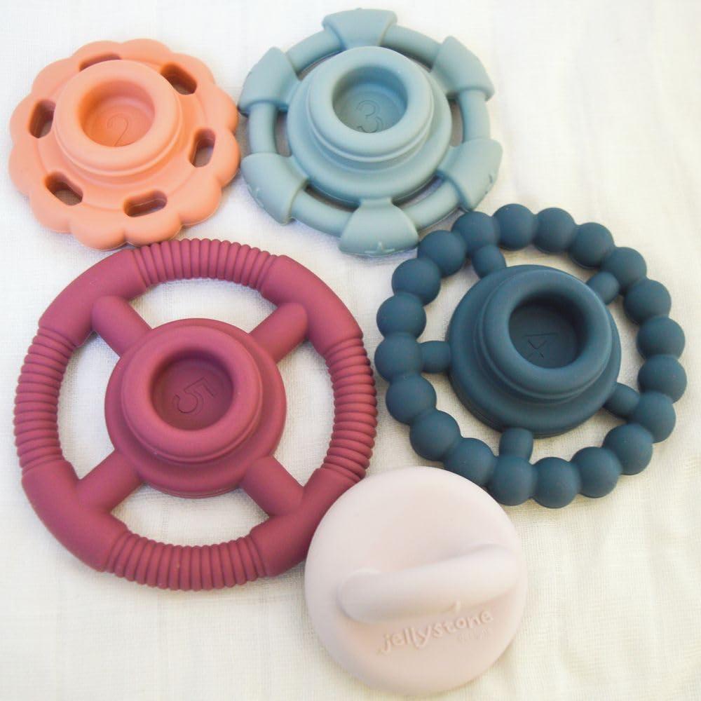 Jellystone Designs JSSTE Rainbow Teether & Baby Stacker Toy - Safe ...