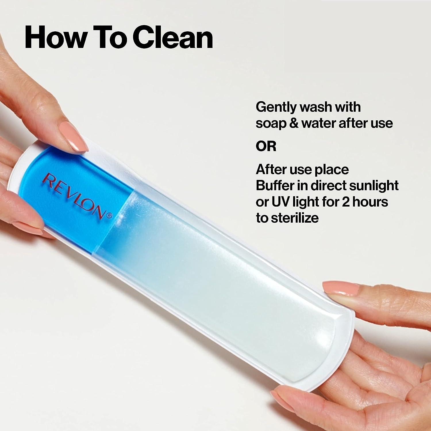Revlon Bacteria Shield Glass Foot Buffer - Exfoliates, Smoothes Skin ...