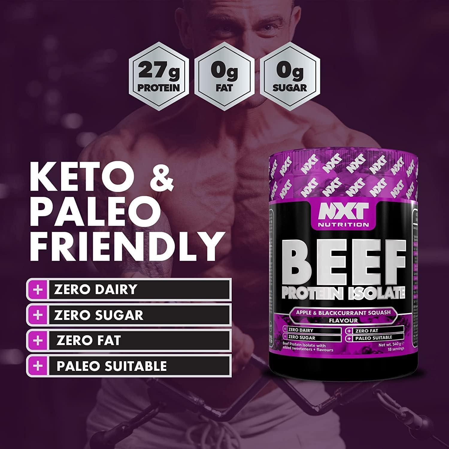 NXT Beef Protein Isolate 540g - High Protein Powder with Natural Amino ...