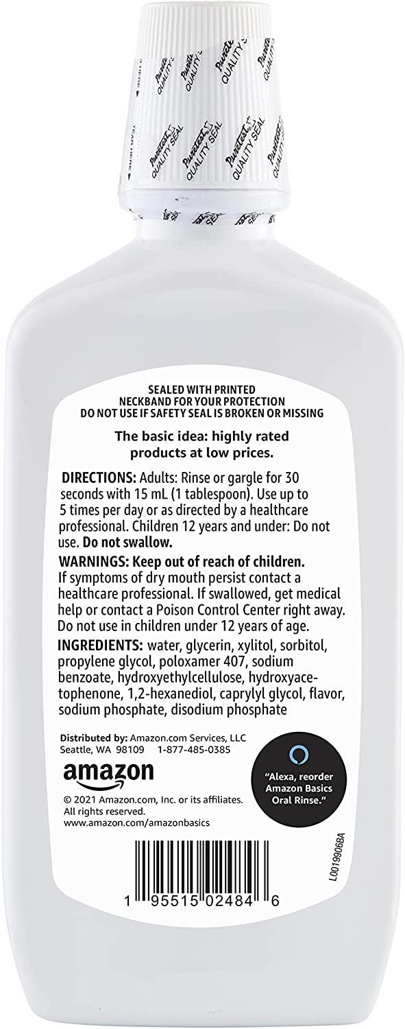 Amazon Basics Dry Mouth Oral Rinse - Alcohol-Free Mint, 16 Fl Oz - 1 ...