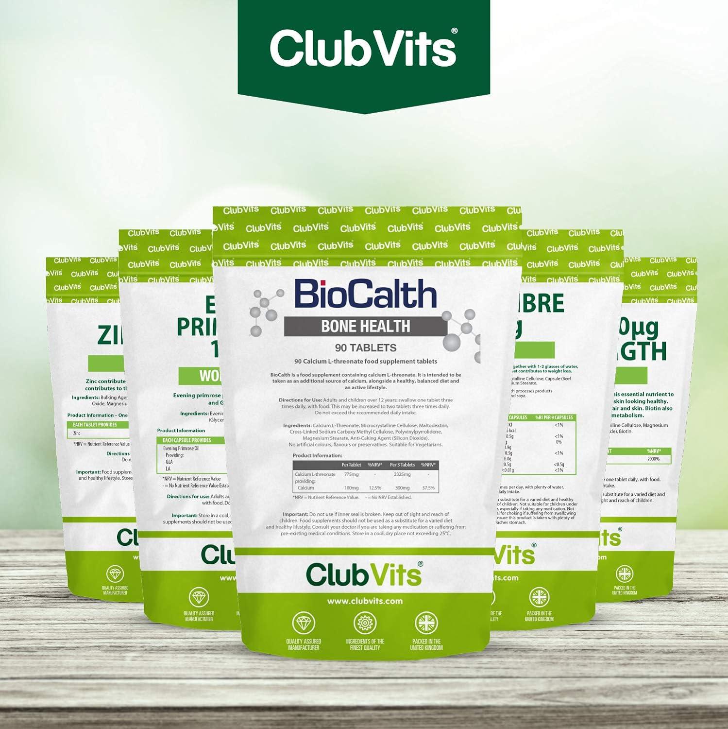 BioCalth Calcium L-Threonate Supplement | Supports Bone Health | 90 ...