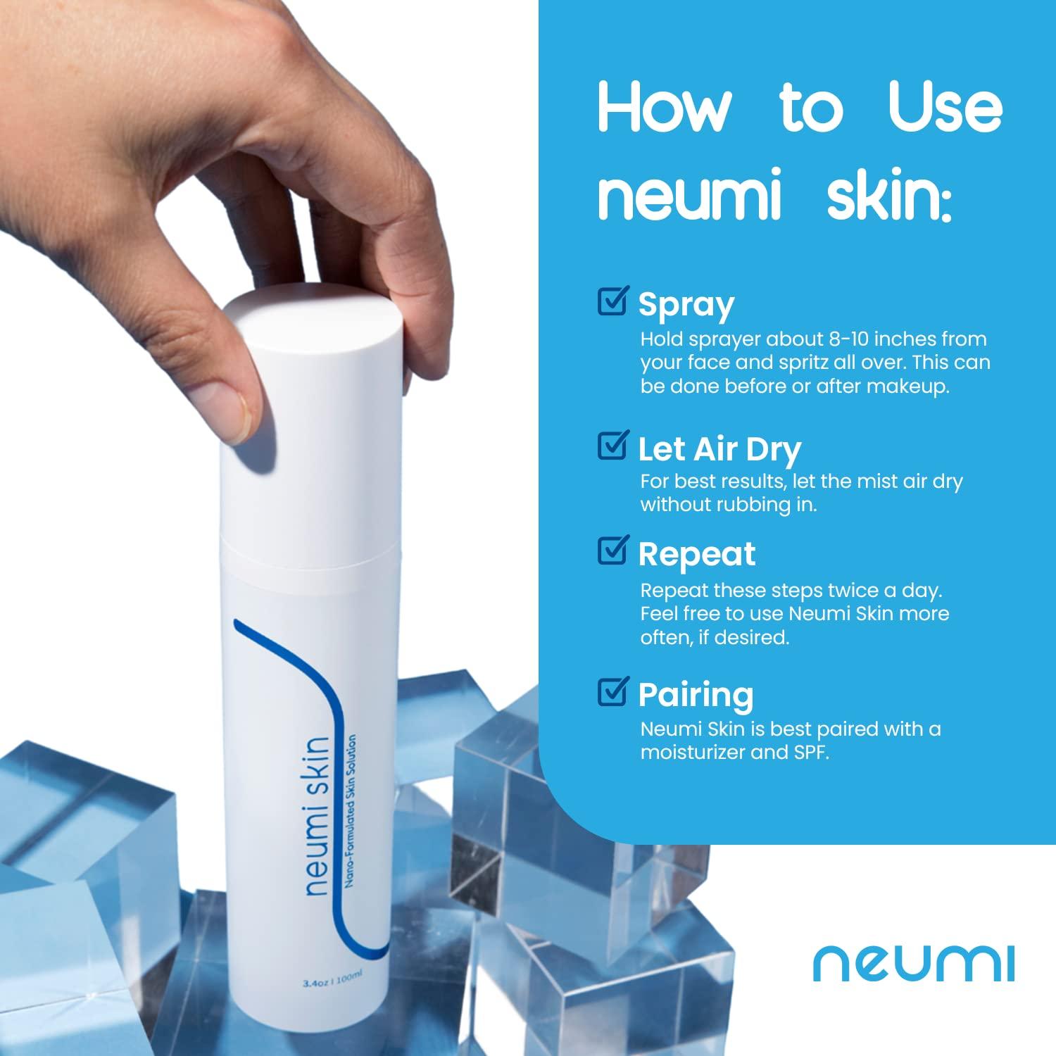 Neumi Skin 3.4 FL OZ Nano-Formulated Facial Spray with Glutathione ...
