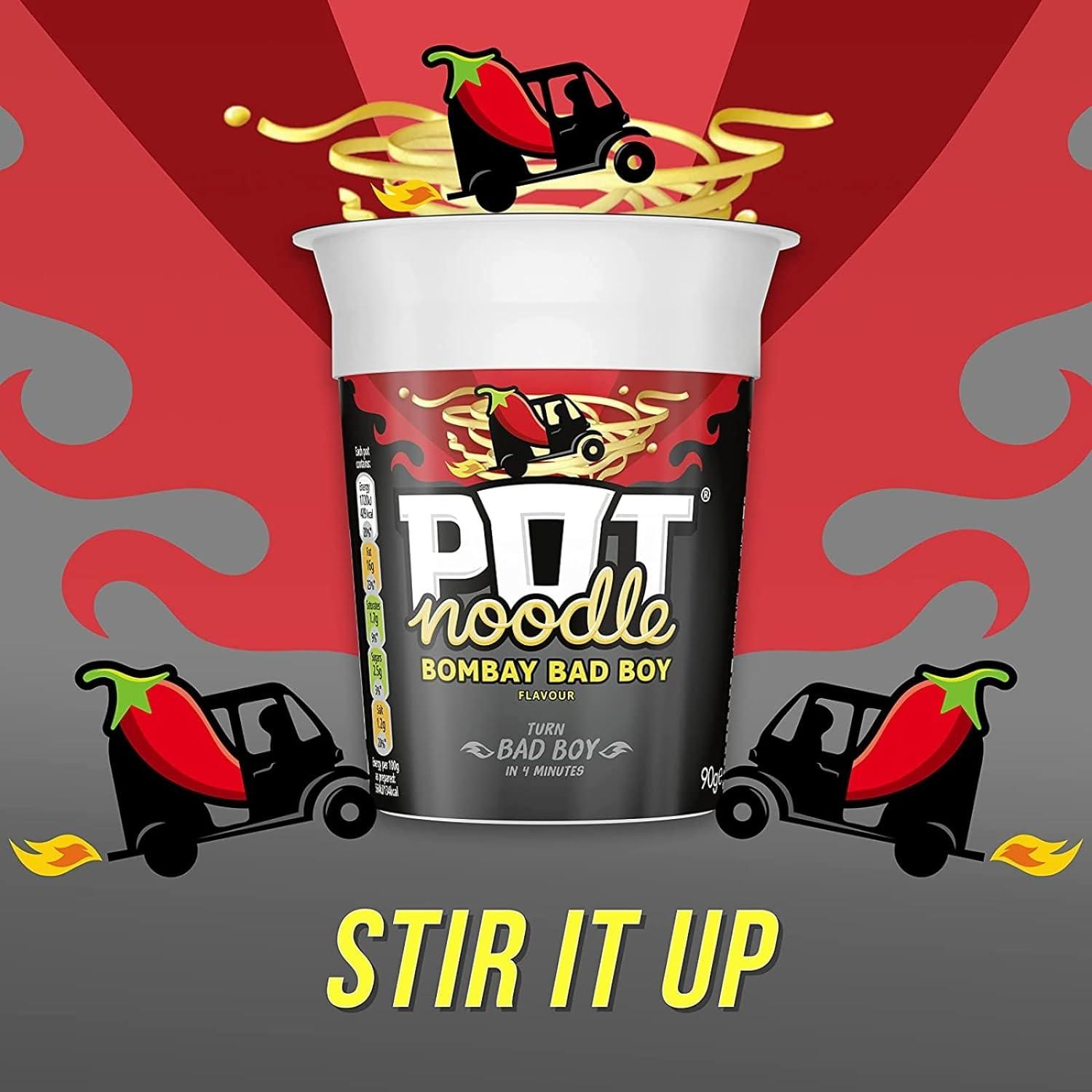 Noodles Multipack of 12 With 6x Pot Noodle Chicken & Mushroom 90g And ...