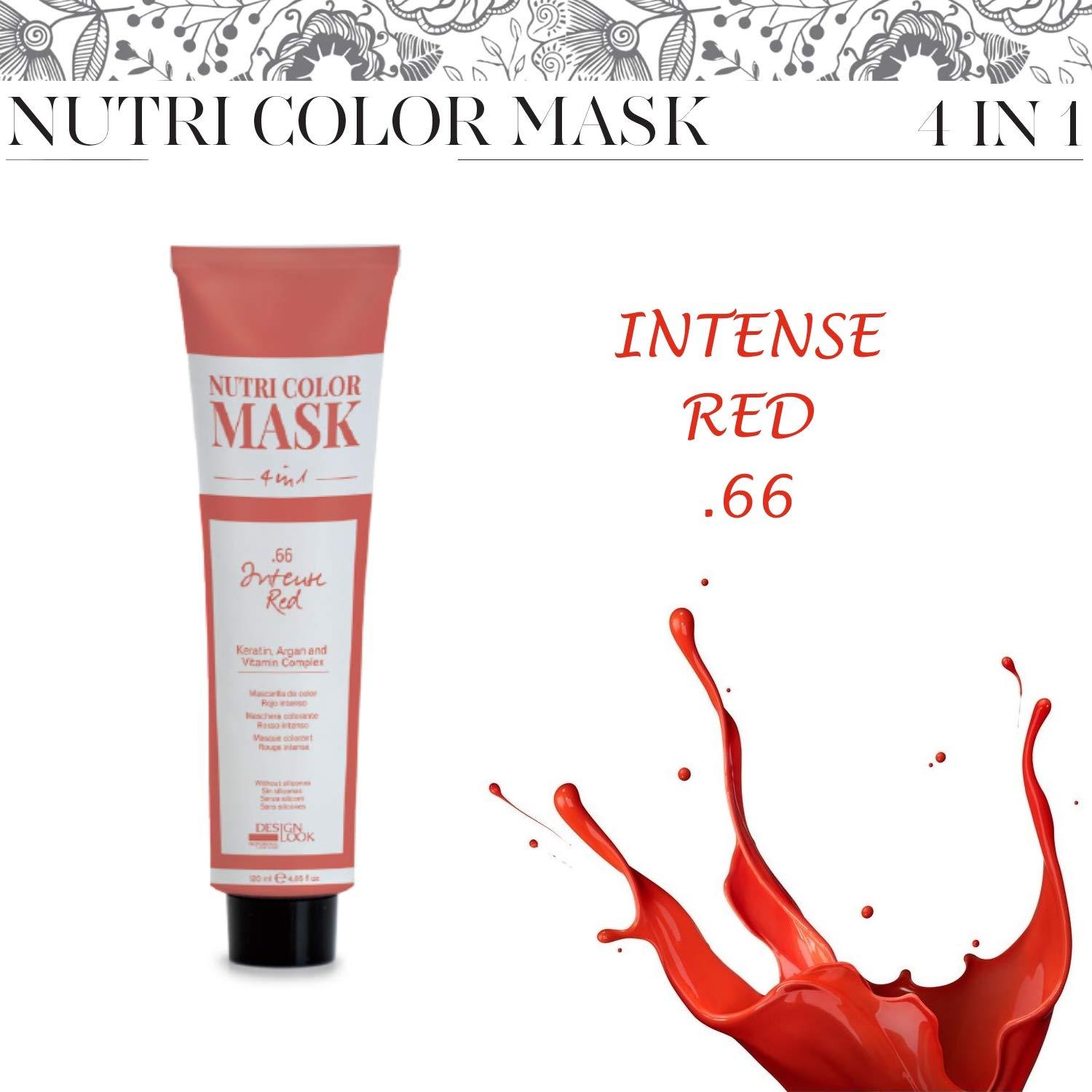DESIGN LOOK NUTRI 4-in-1 Intense Red Color Mask - 120 ml | Unique Hair ...
