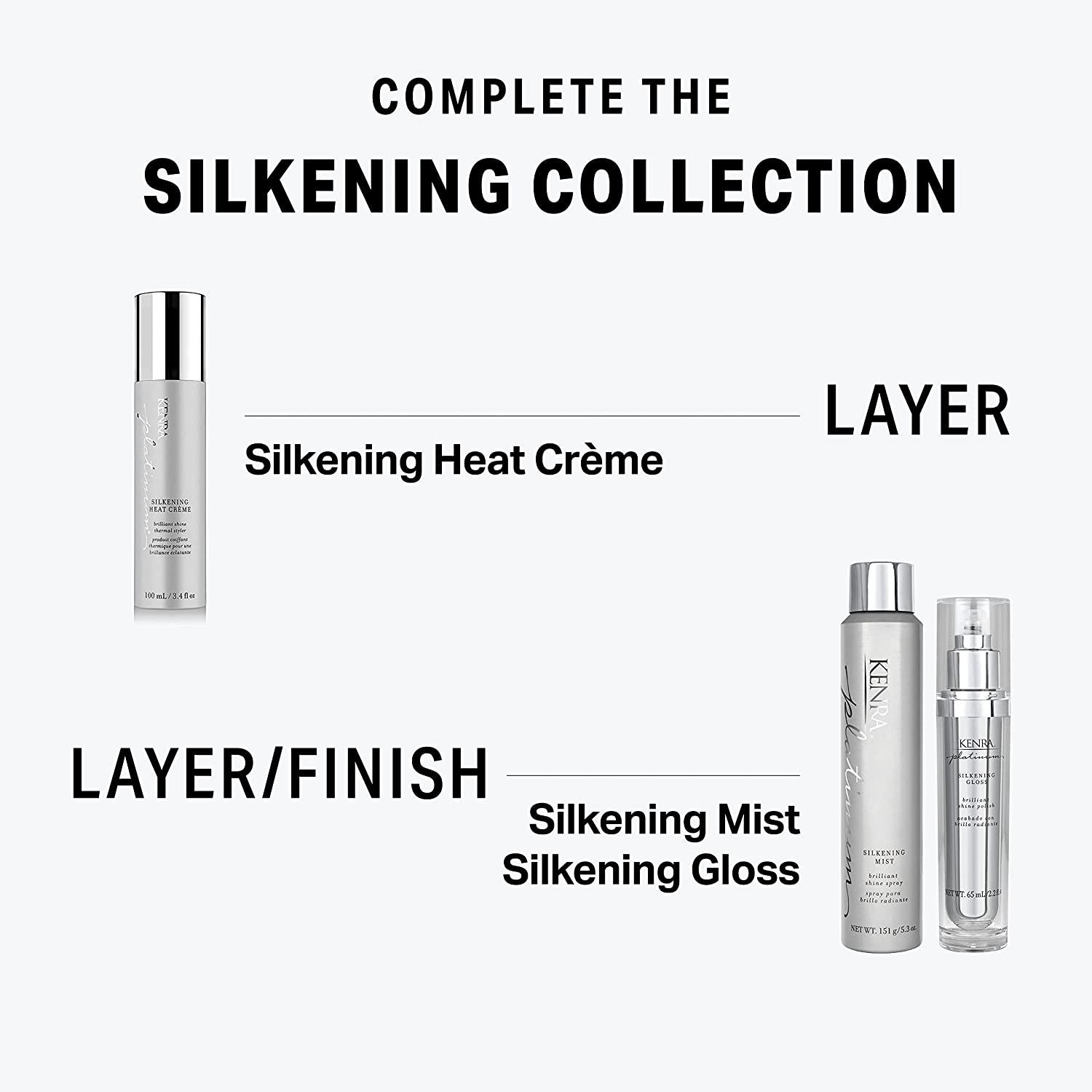 Kenra Platinum Silkening Heat Cr me - Brilliant Shine Thermal Styler - 3.4 Fl Oz | All Hair ...