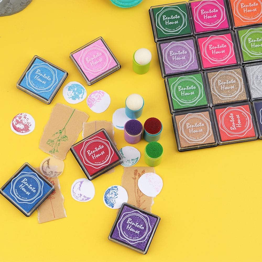 Dizdkizd Finger Craft Ink Pads 20 Colors Craft Ink Pads for Rubber ...