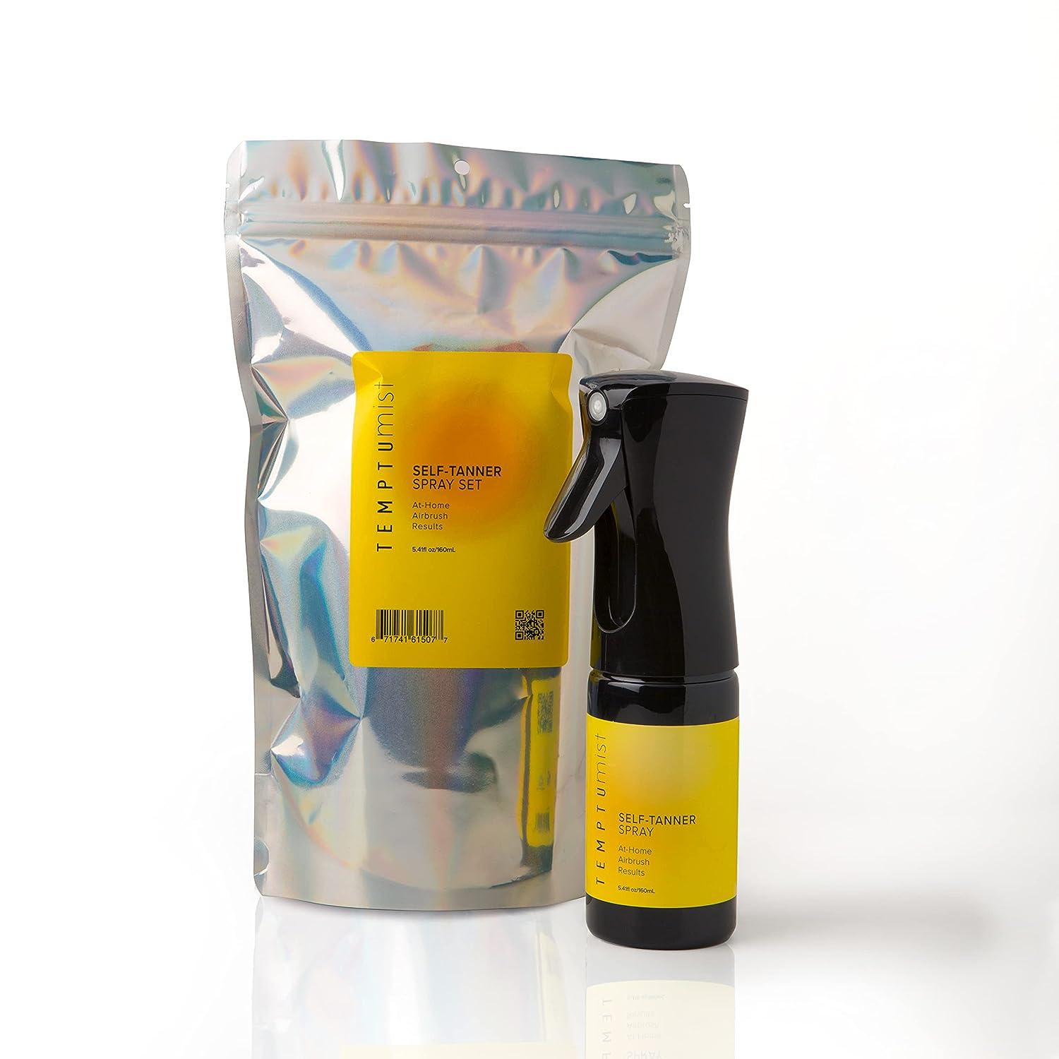 TEMPTU Mist Self Tanner Spray Set & Refill with Gradual Tanning Water ...