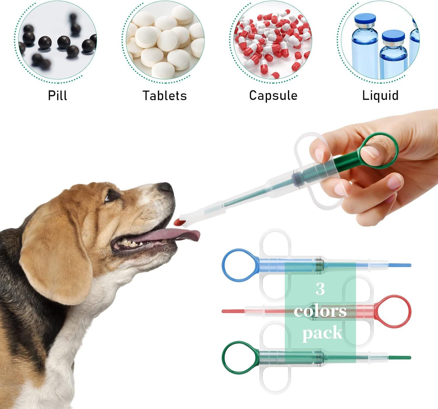Vesaneae 3-Piece Pet Tablet Feeder & Medication Syringe for Cats and ...