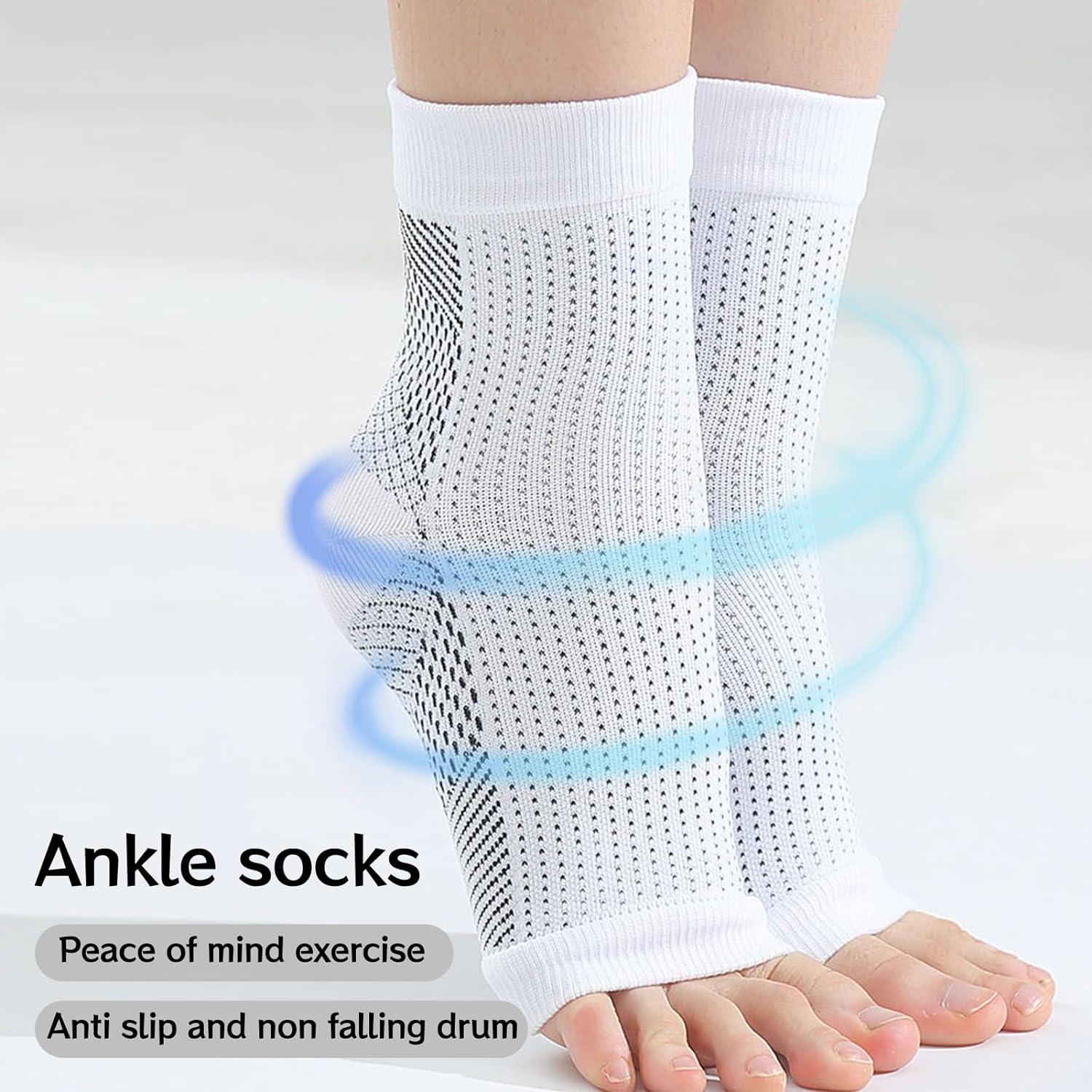 Neuropathy Socks for Men and Women - 4 Pairs, Plantar Fasciitis Relief ...