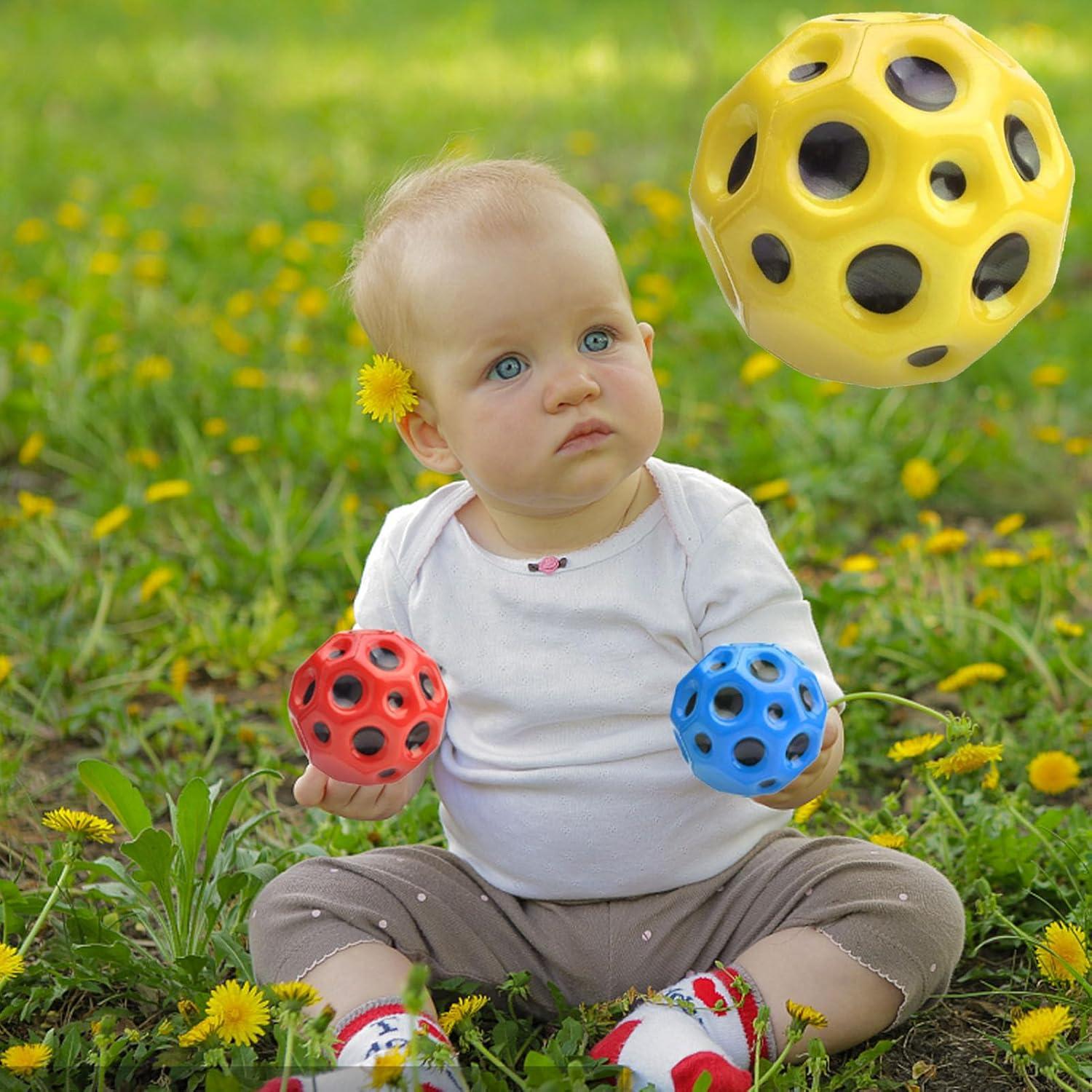 Xinchen 3-Piece Moon Ball Set - High Jumping Rubber Bounce Balls for ...