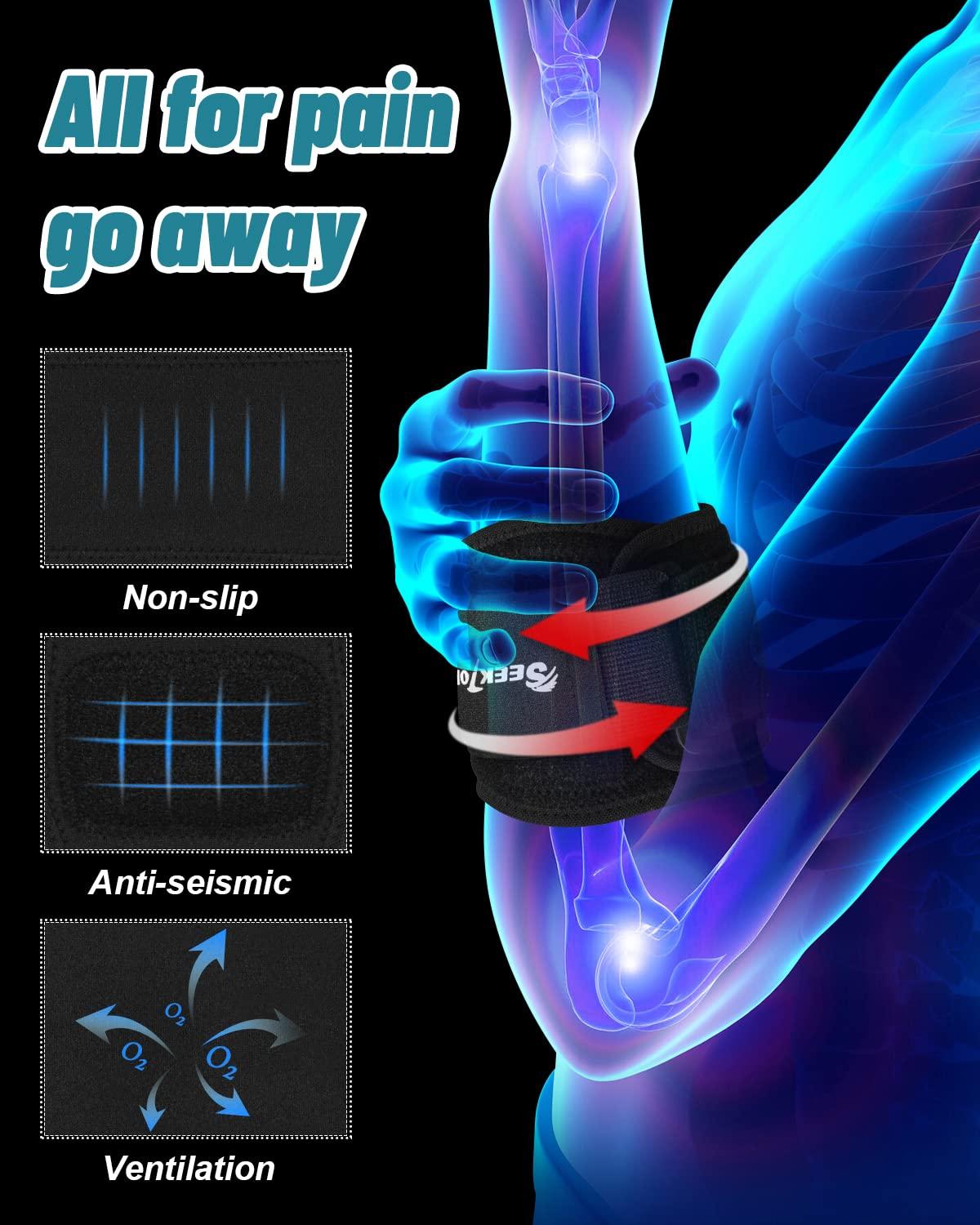 Seektop Elbow Brace - Adjustable Compression Support for Tennis Elbow ...