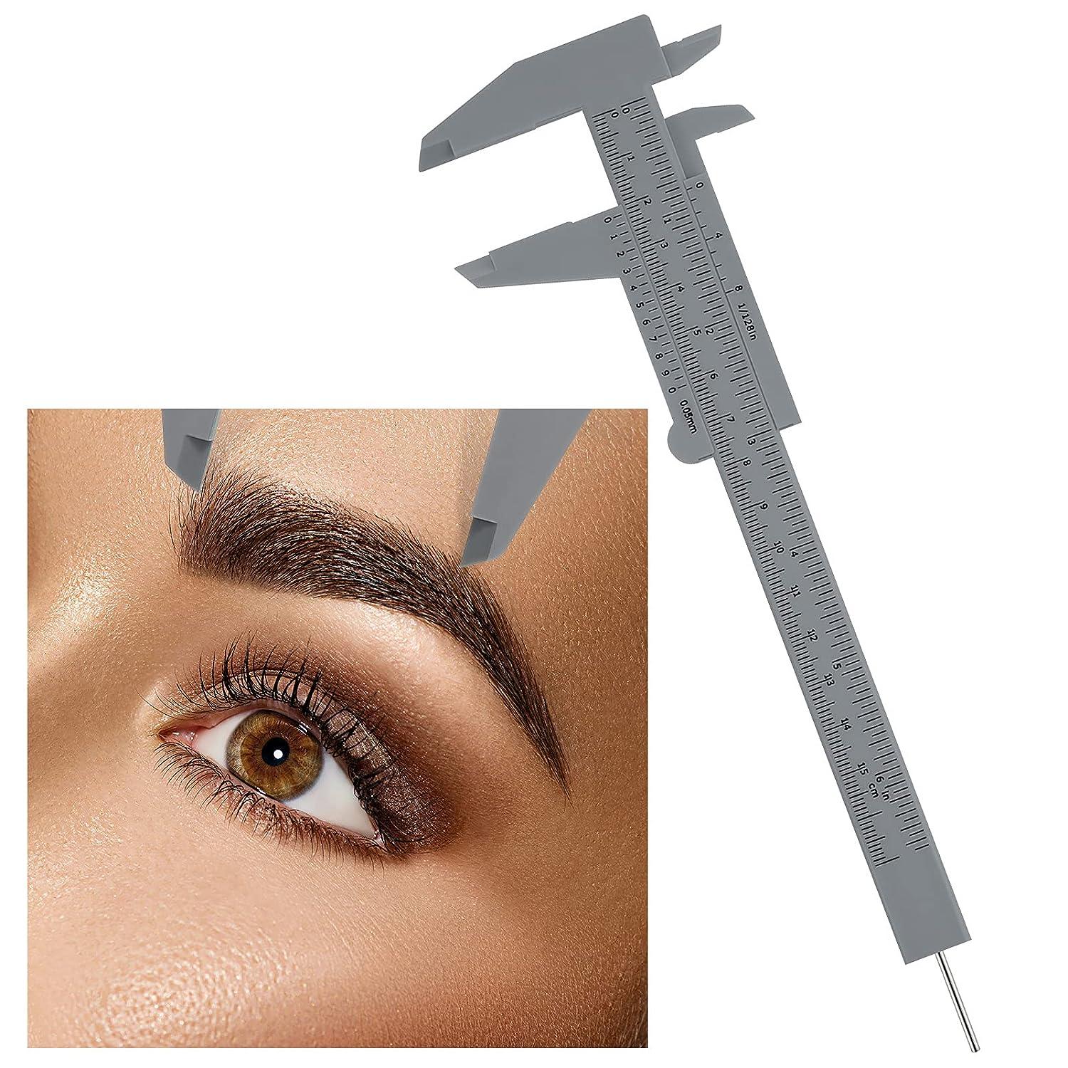 5-Piece Eyebrow Measuring & Mapping Tool Set - Mini Vernier Caliper ...