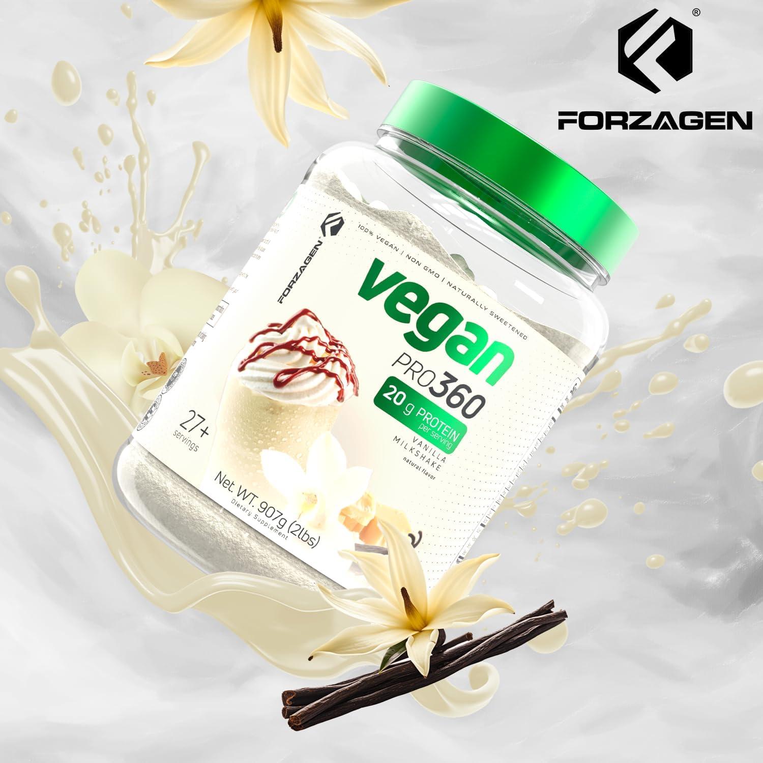 Forzagen Vegan Protein 360 - 2 lbs | 27 Servings | Plant-Based Protein ...