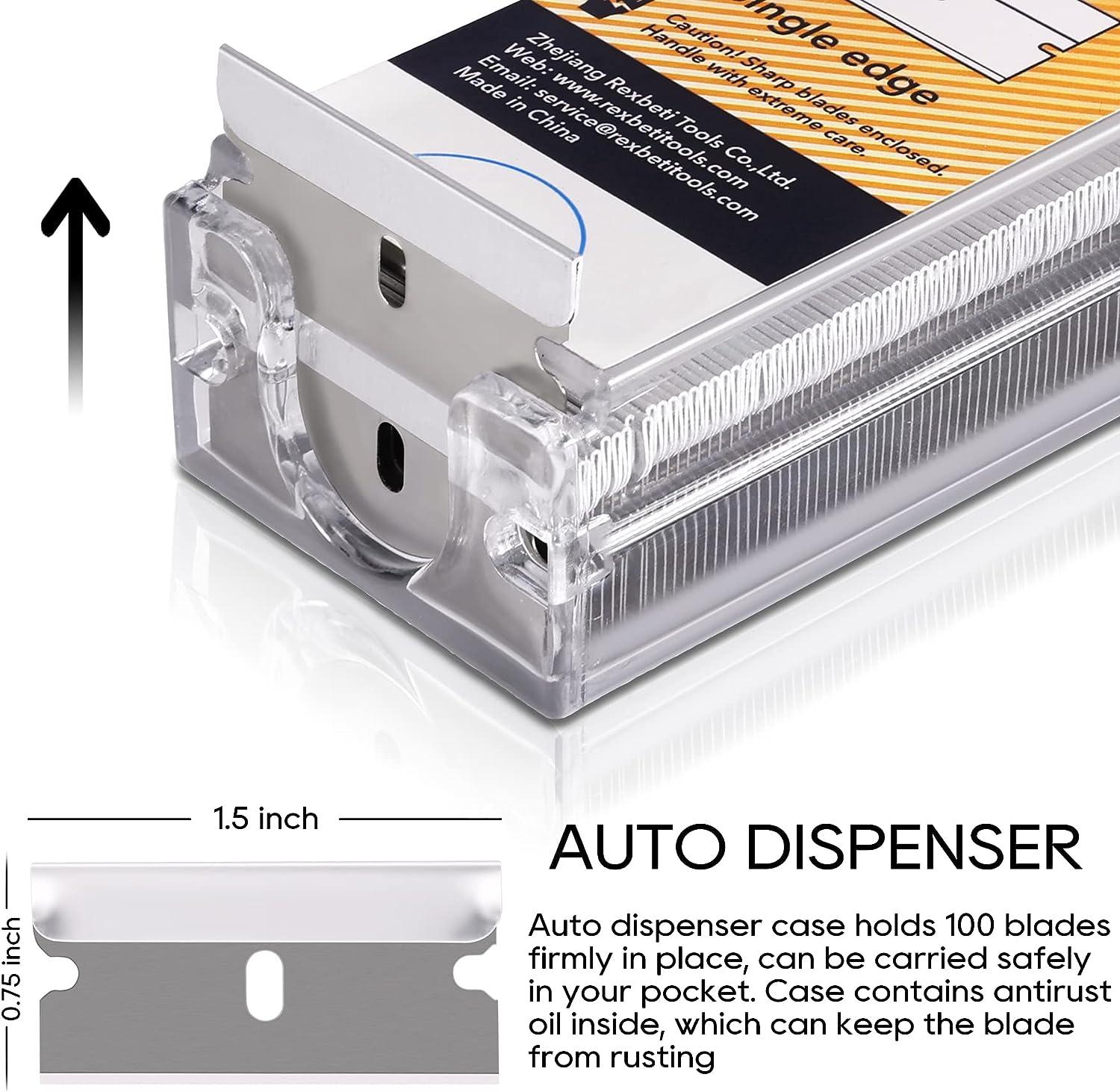 REXBETI 100PCS Single Edge Razor Blades Industrial Scraper Razor Blades ...