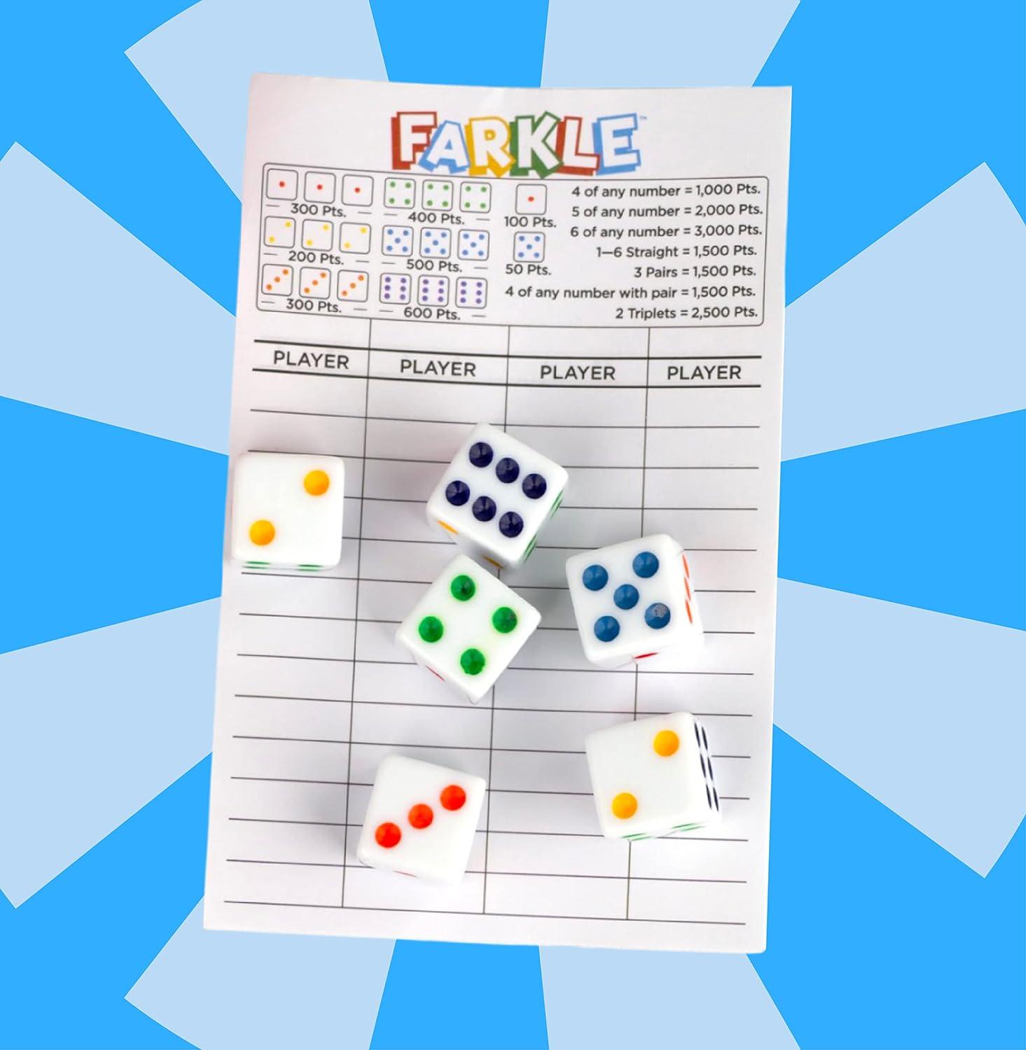 Regal Games Farkle Dice Game Set | Family-Friendly Fun with Six Dice ...