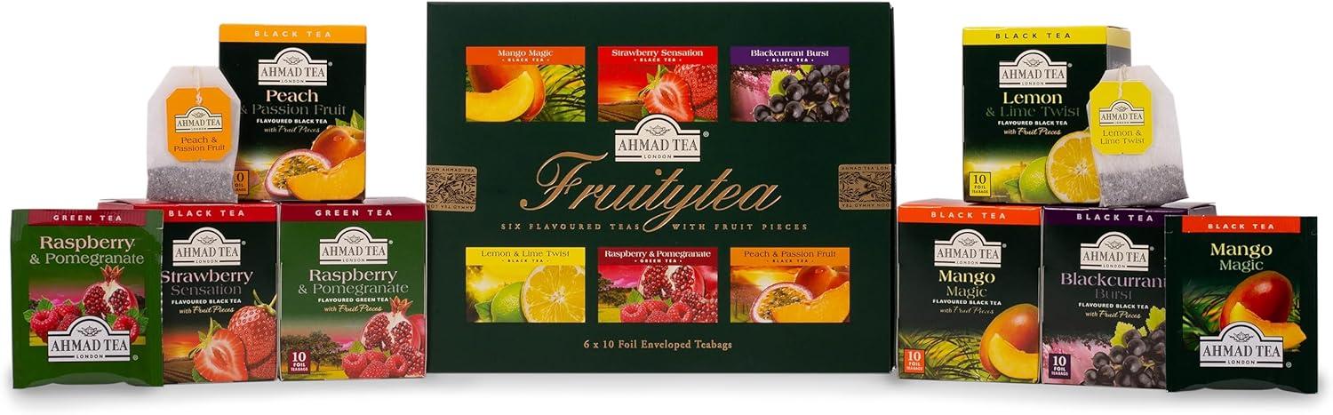 Ahmad Tea Fruit Tea Selection Pack | Fruity Black teas Fruity Green ...