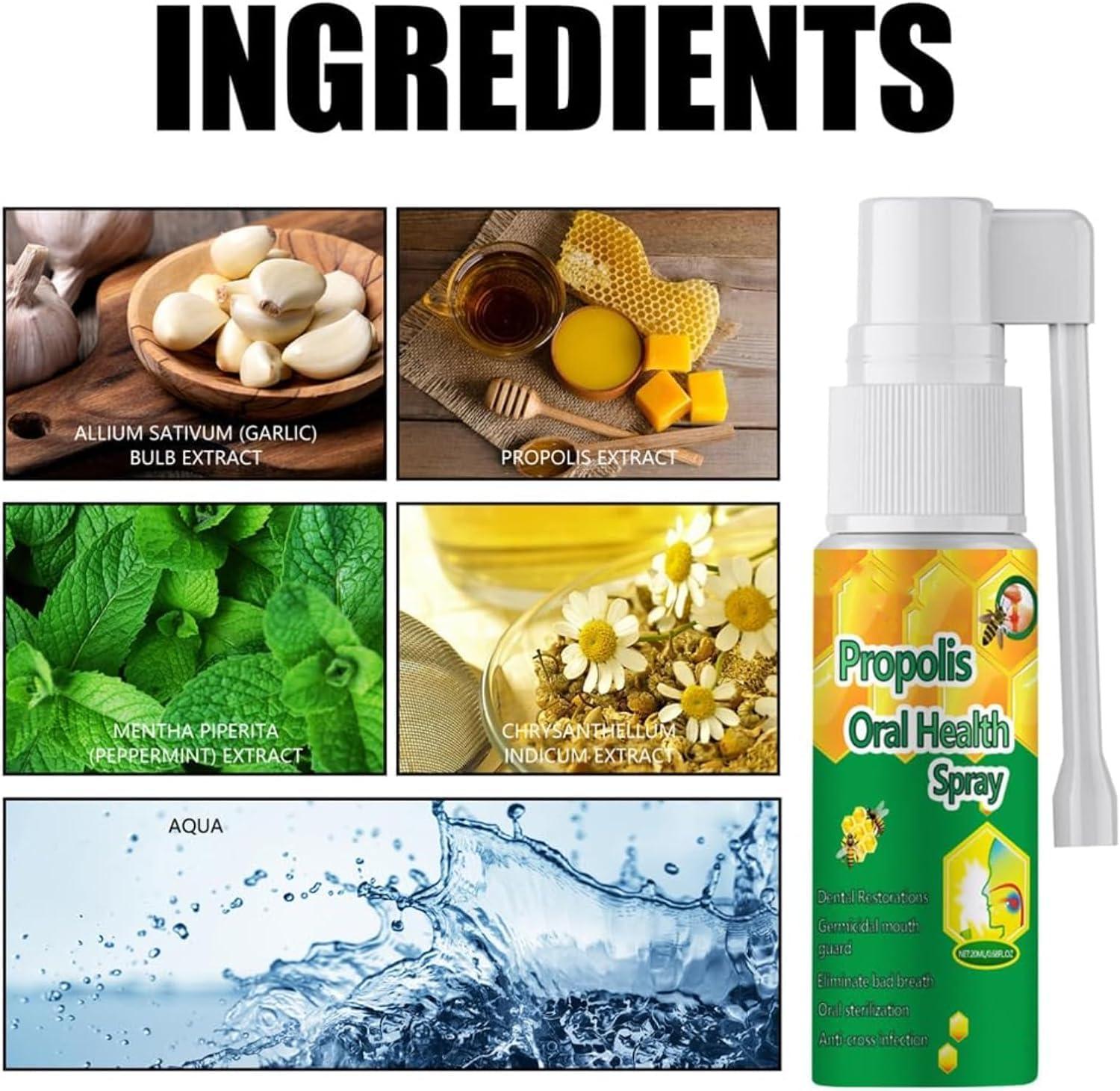 Propolis Oral Health Spray - 20 ml for Fresh Breath & Tooth Stain ...