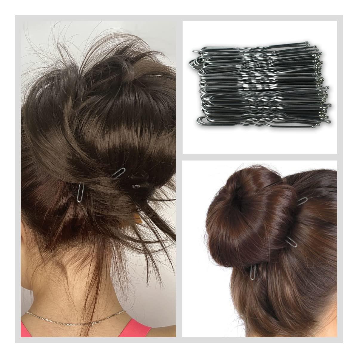 Invisible Wave Hairgrip U Shaped Hair Pins Kit - 100 PCS Large Heavy ...