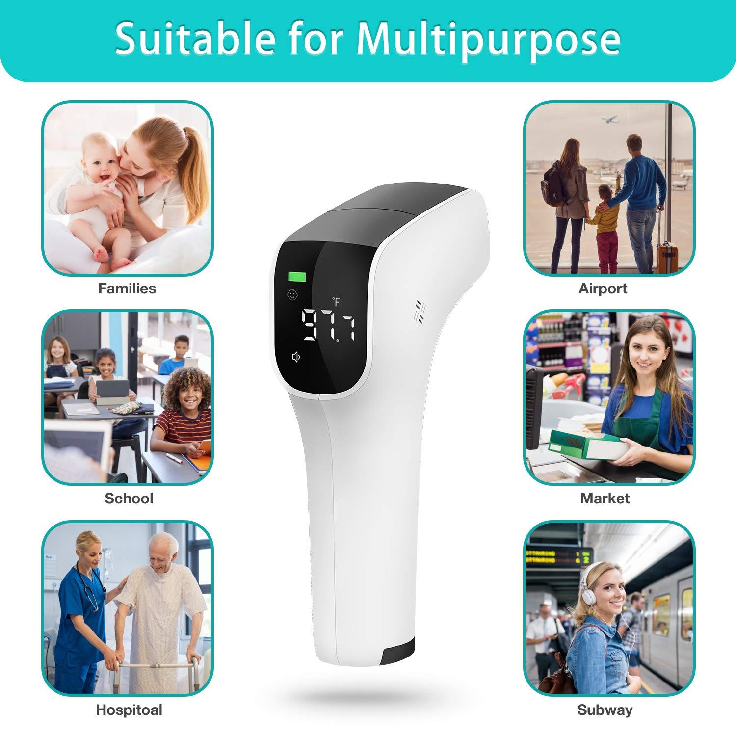 Non Contact Forehead Thermometer Gun for Adults & Kids with Big LED ...