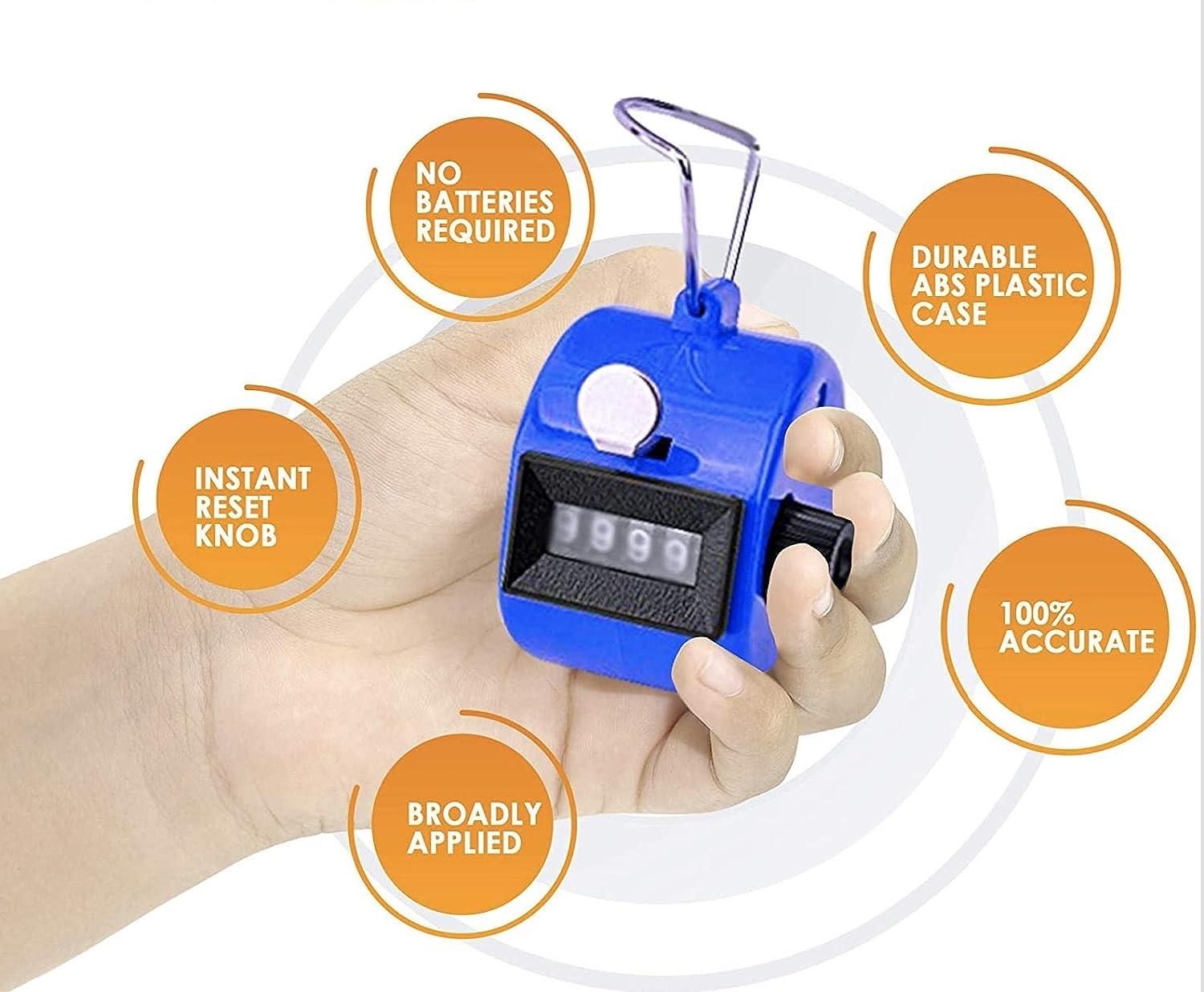 White Deer Hand Tally Counter - 4 Digit Dual Clicker for Golf - Handy ...