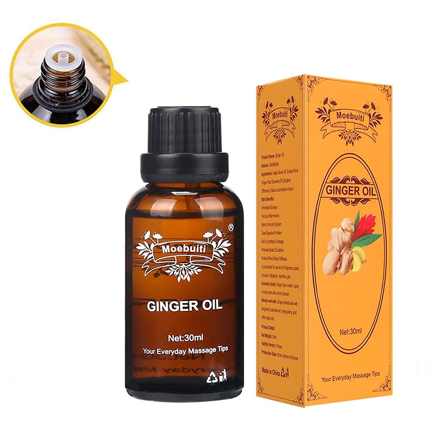 Ginger Massage Oil for Lymphatic Drainage, Swelling, Pain Relief - 5 ...