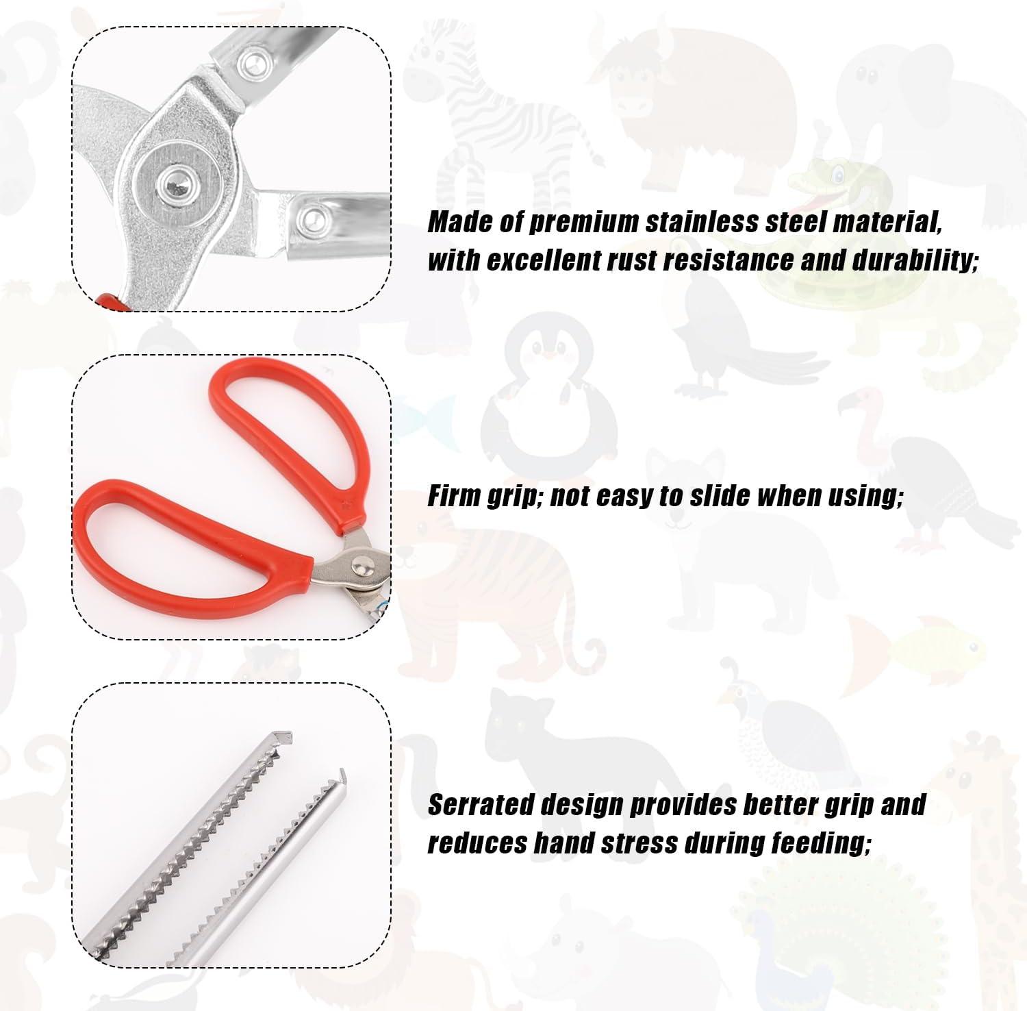 PEUTIER 14.8 Inch Reptile Feeding Tongs Easy-Grip Snake Feeding Tongs ...