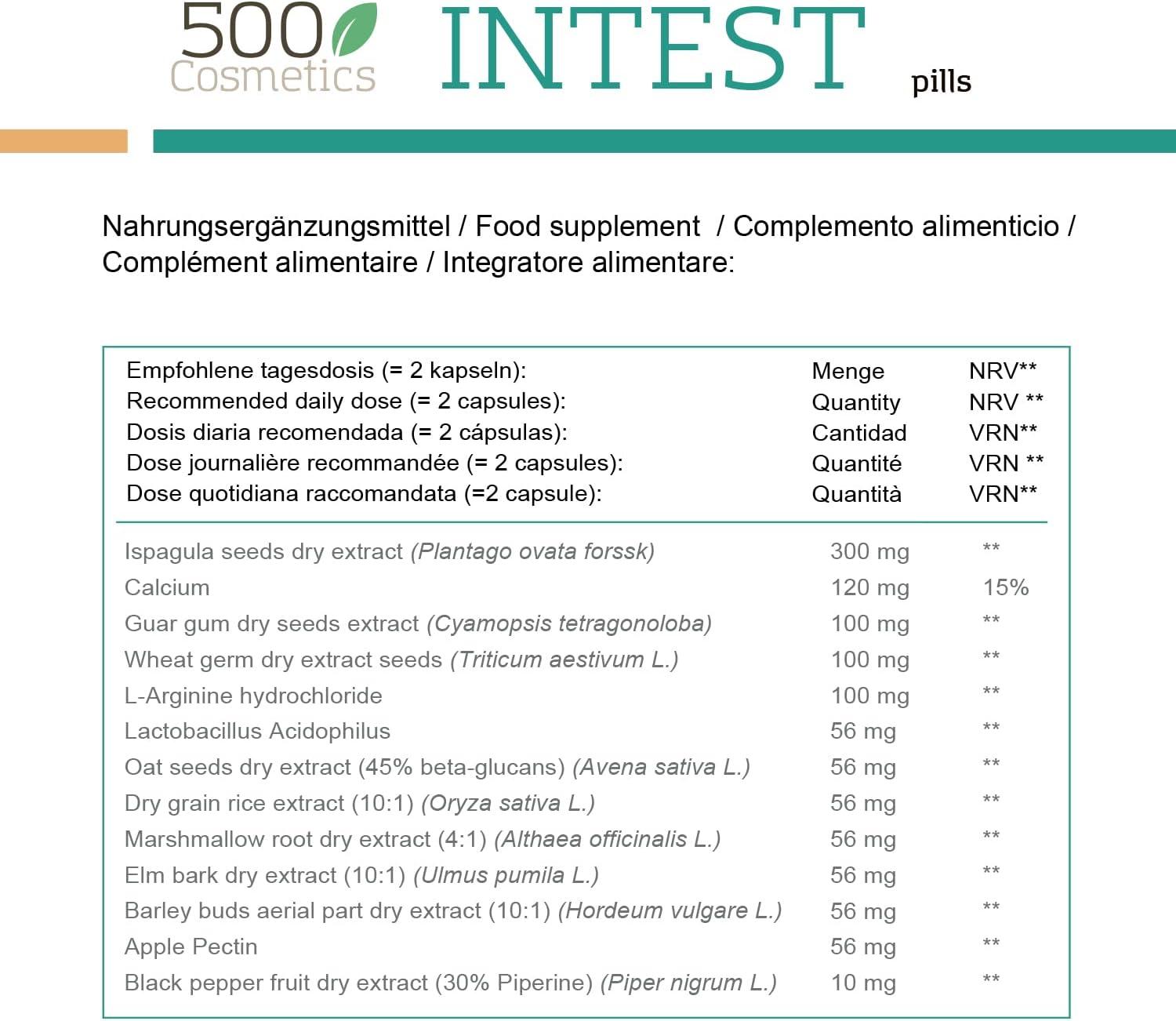 500Cosmetics Intest Natural Capsules: Prevent Hemorrhoids, Improve ...