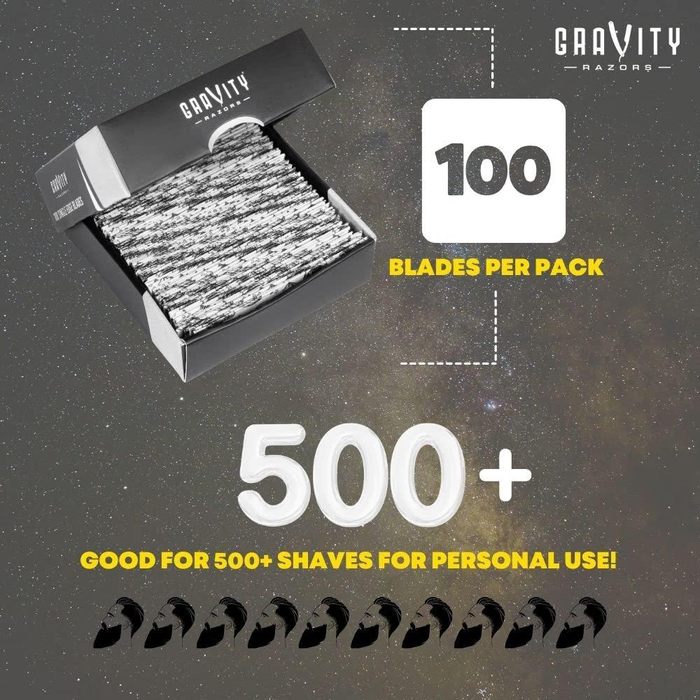 GRAVITY RAZORS Premium Swedish Steel Single Edge Razor Blades (100 ...