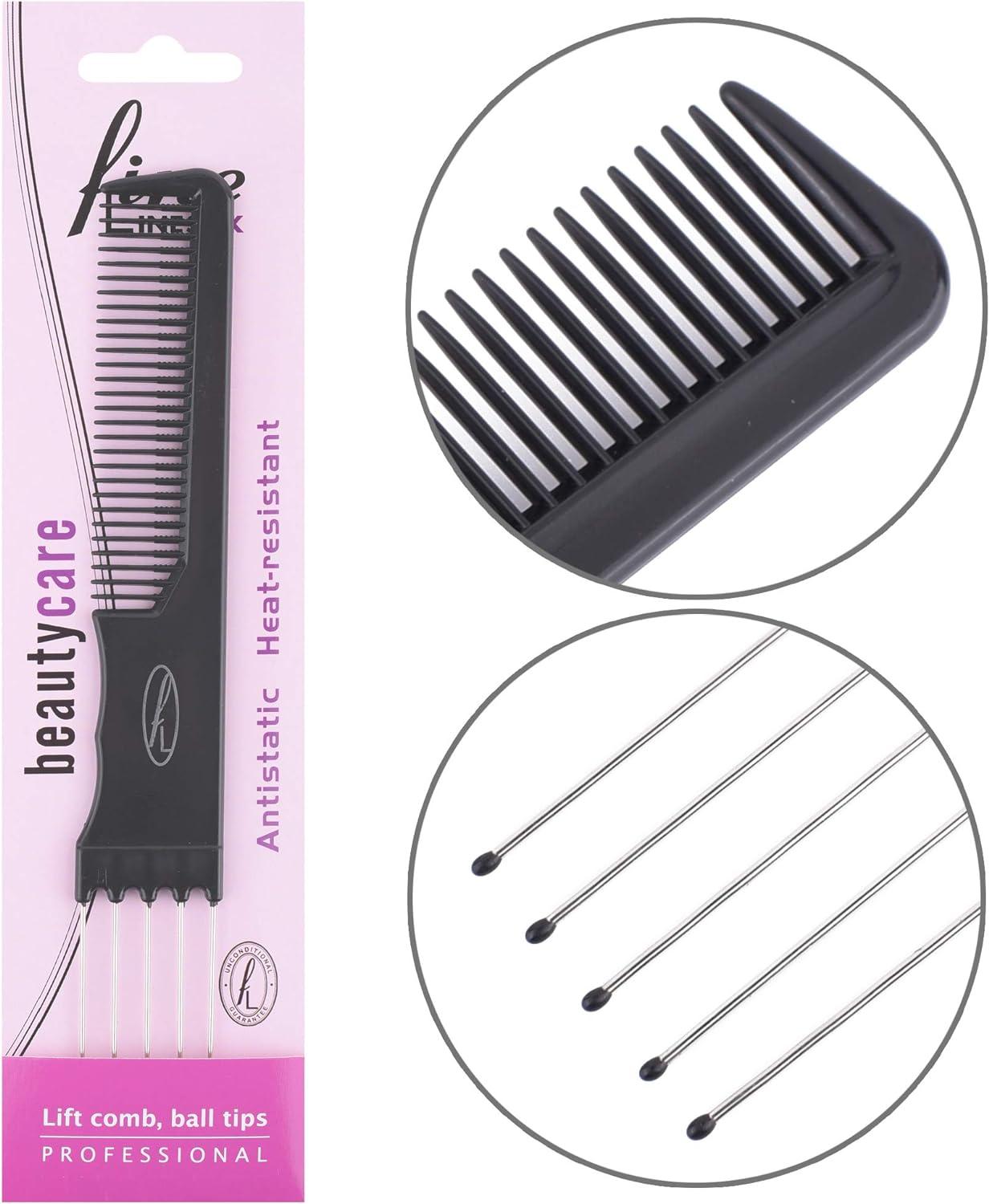 Fine Lines 5-Pin Metal Lift Comb for Afro Hair - Enhanced Teasing ...