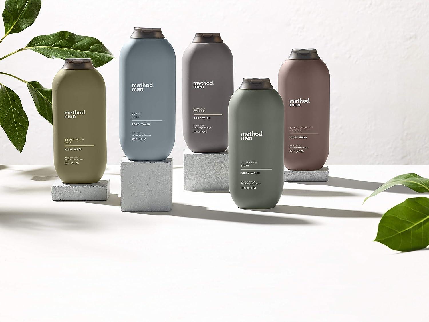 Method Men Cedar + Cypress Body Wash 18 fl oz (Pack of 6) | Paraben ...